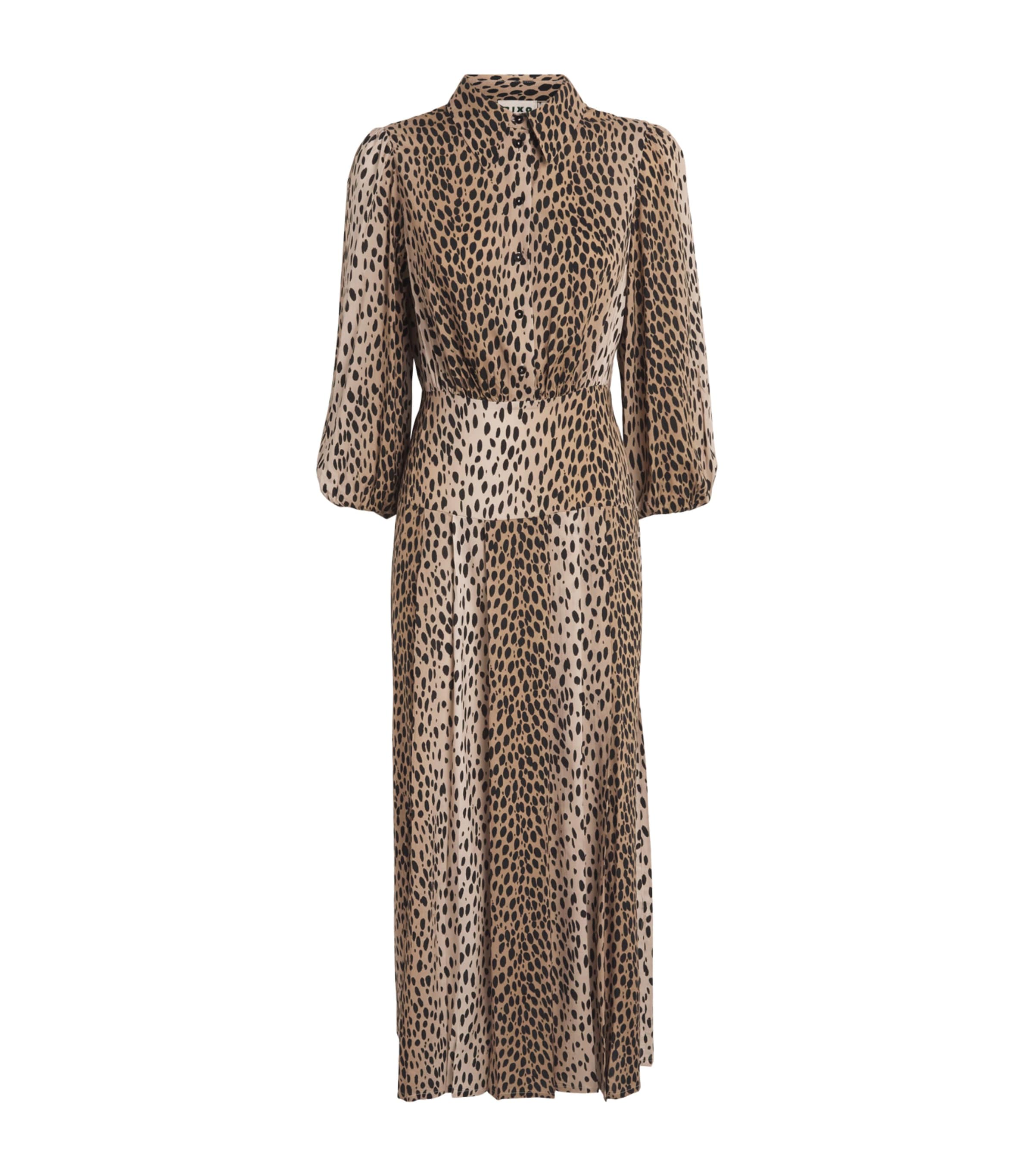 Rixo Multi Leopard Izzy Midi Dress | Harrods AU