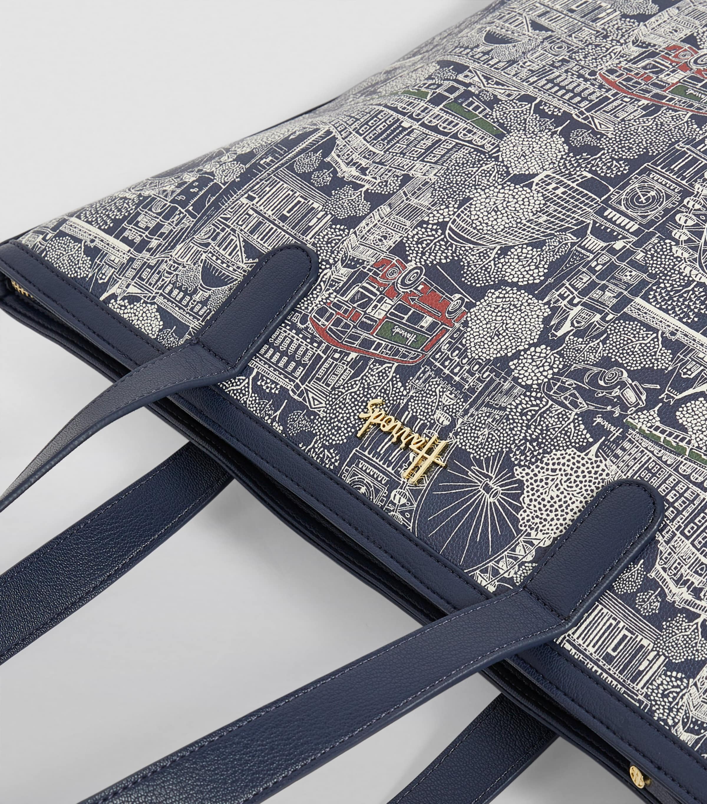 Harrods Green Landmarks Shoulder Bag | Harrods UK