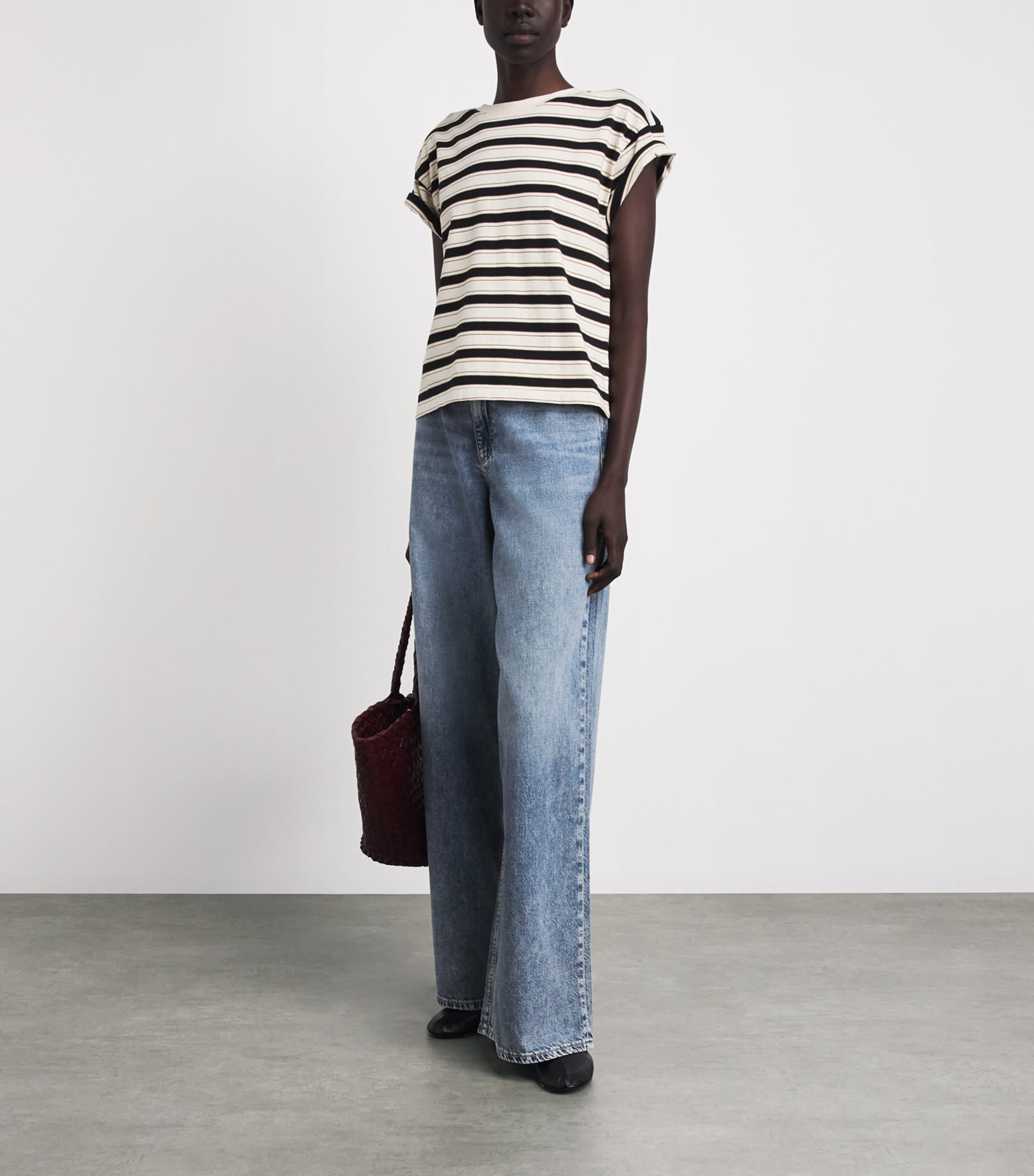 Rag & Bone Blue Featherweight Sofie High-Rise Wide-Leg Jeans | Harrods DE