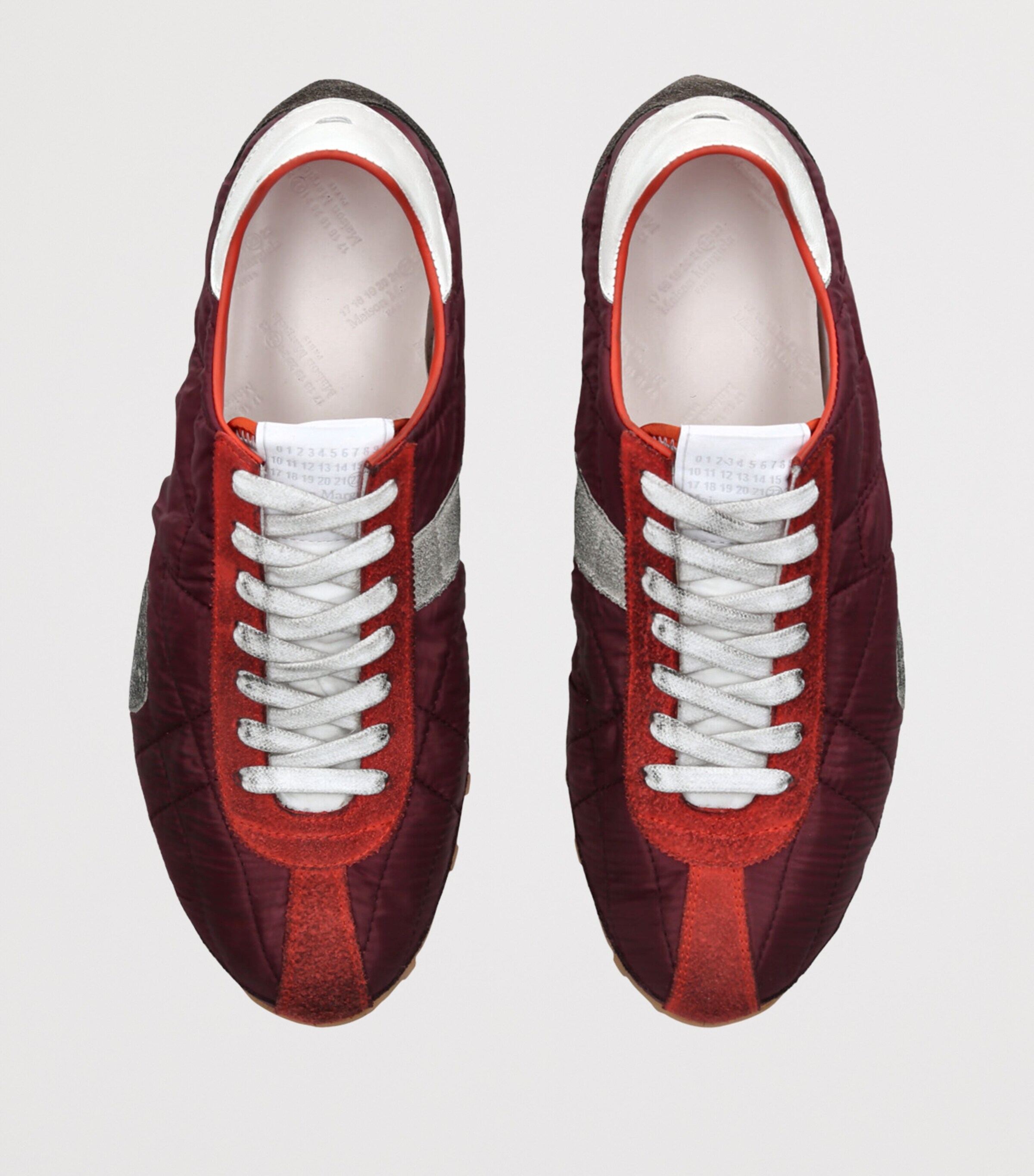 Maison Margiela Burgundy Sprinters Sneakers | Harrods HK