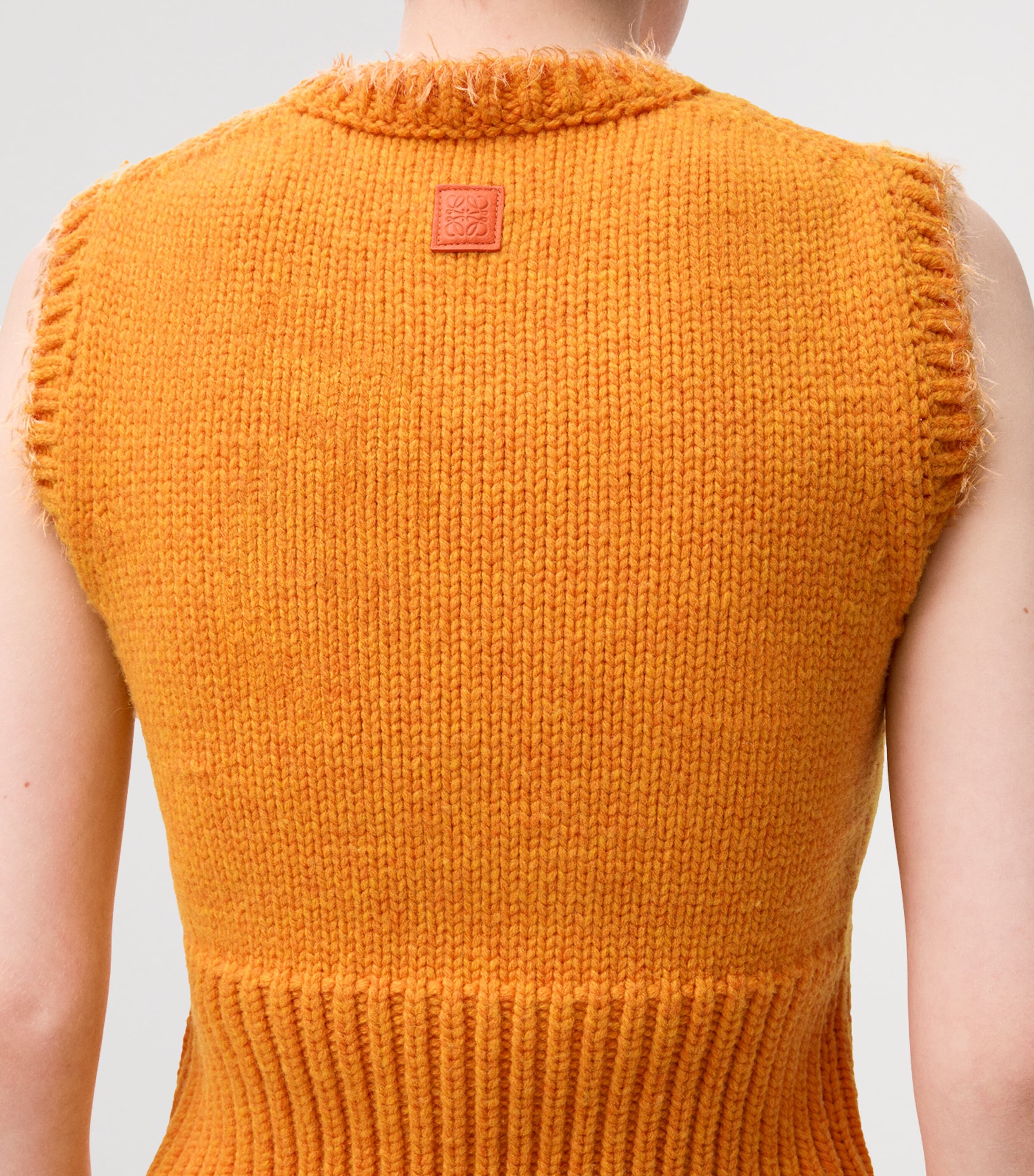 LOEWE Orange Wool-Blend Ribbed Sweater Vest | Harrods NL