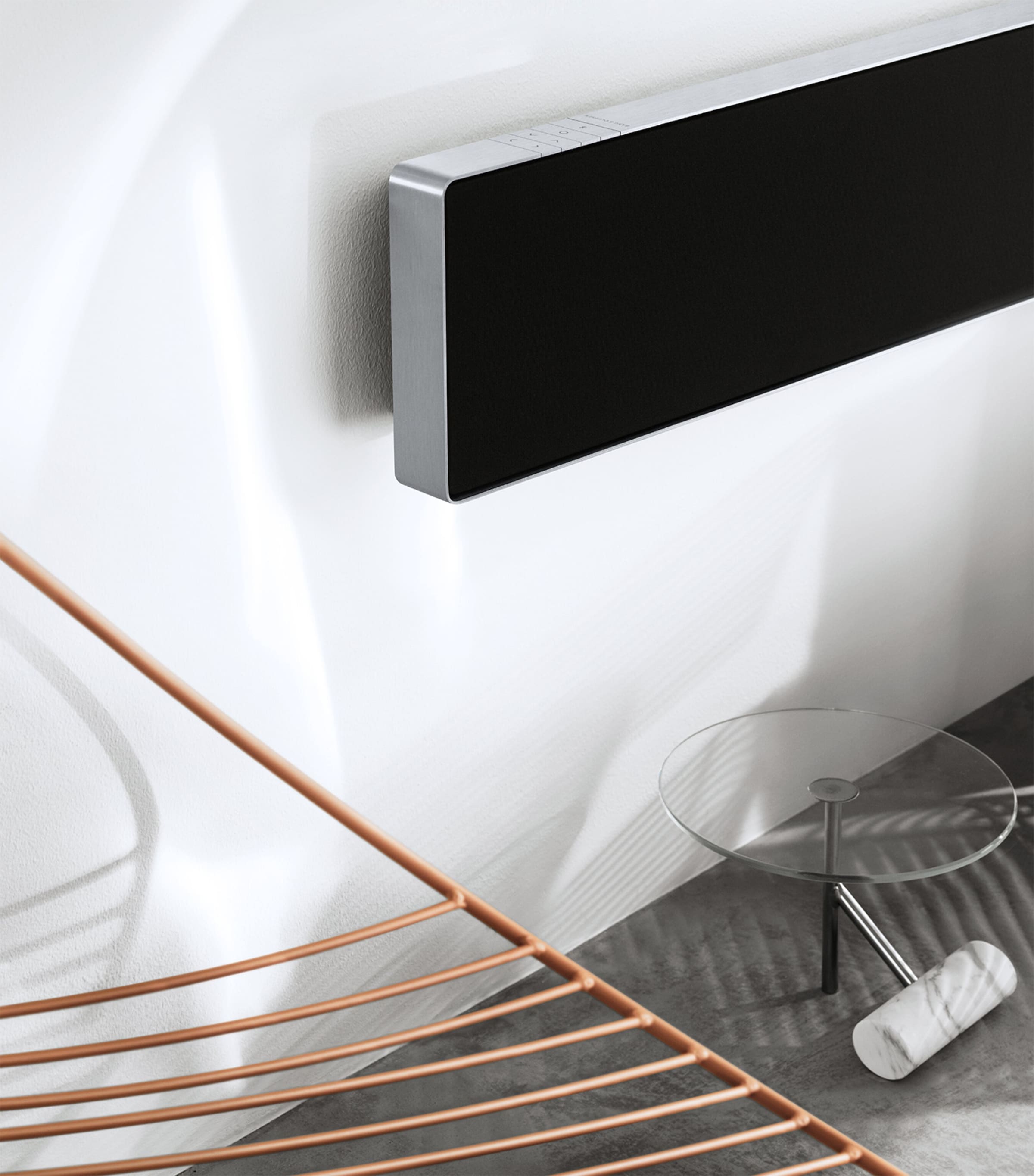 Bang & Olufsen Silver Beosound Stage AL2 Soundbar | Harrods HK