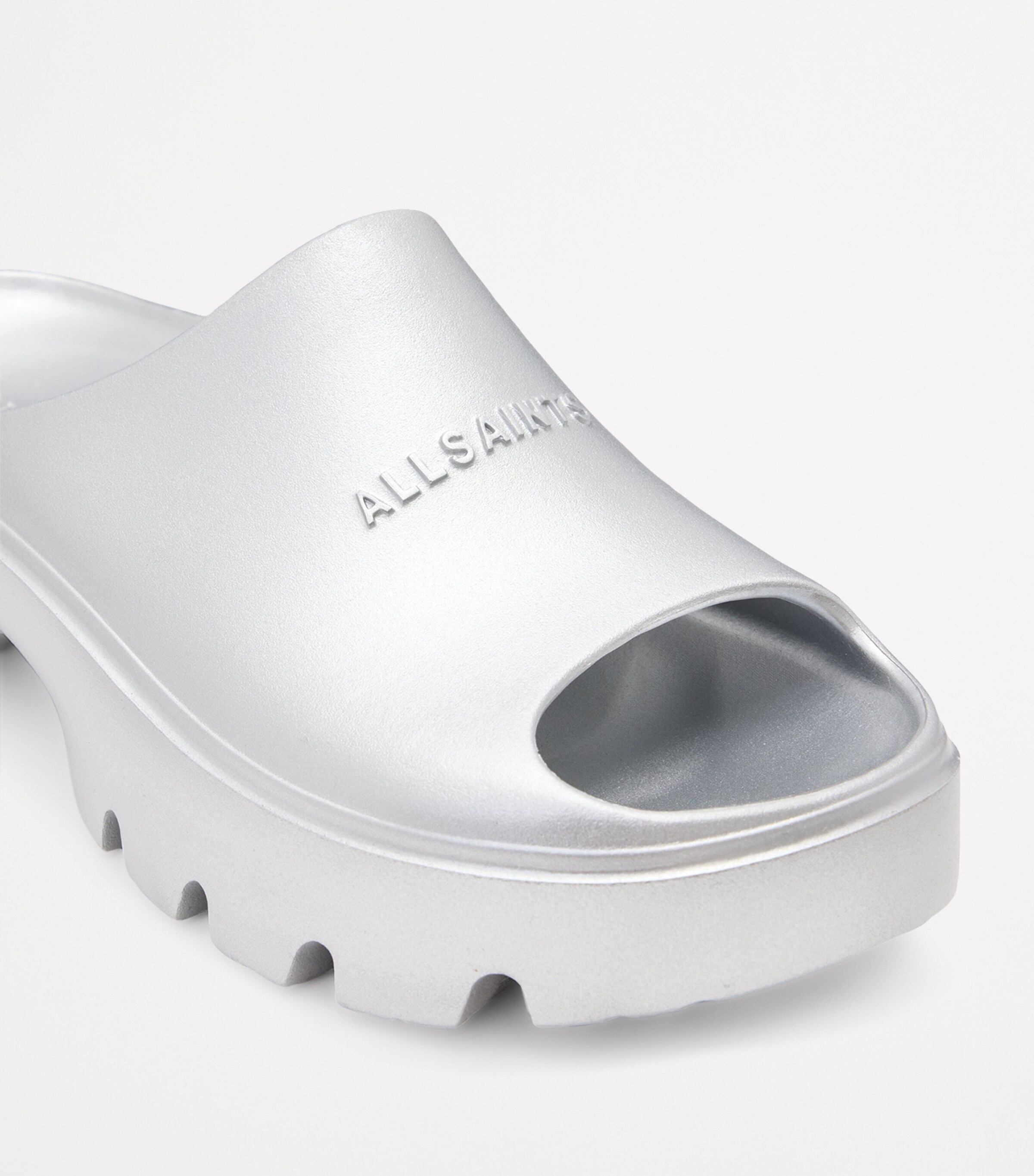 AllSaints Eclipse Flatform Slides | Harrods UK