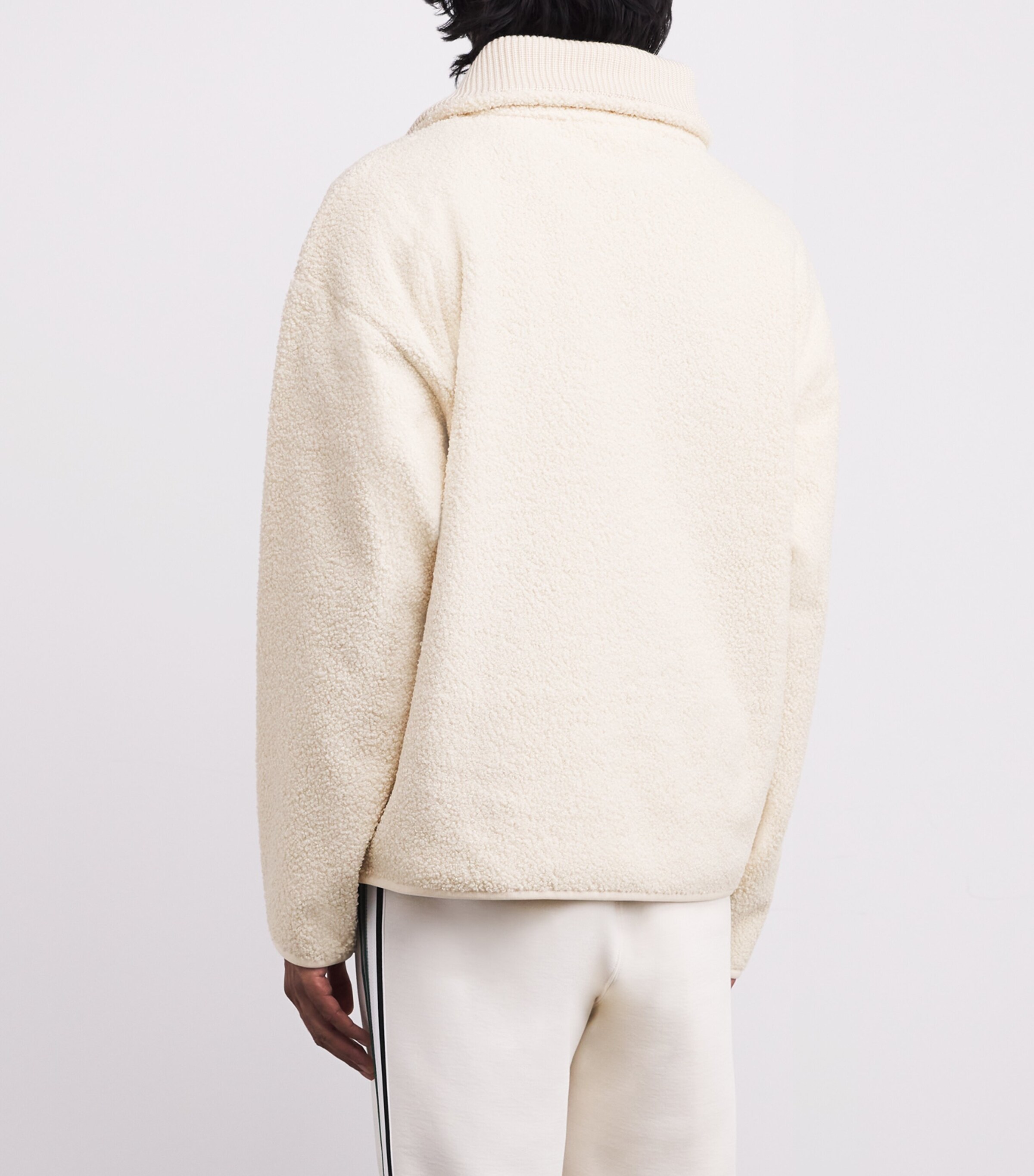Lacoste Ivory Fleece Quarter-Zip Sweatshirt | Harrods UK
