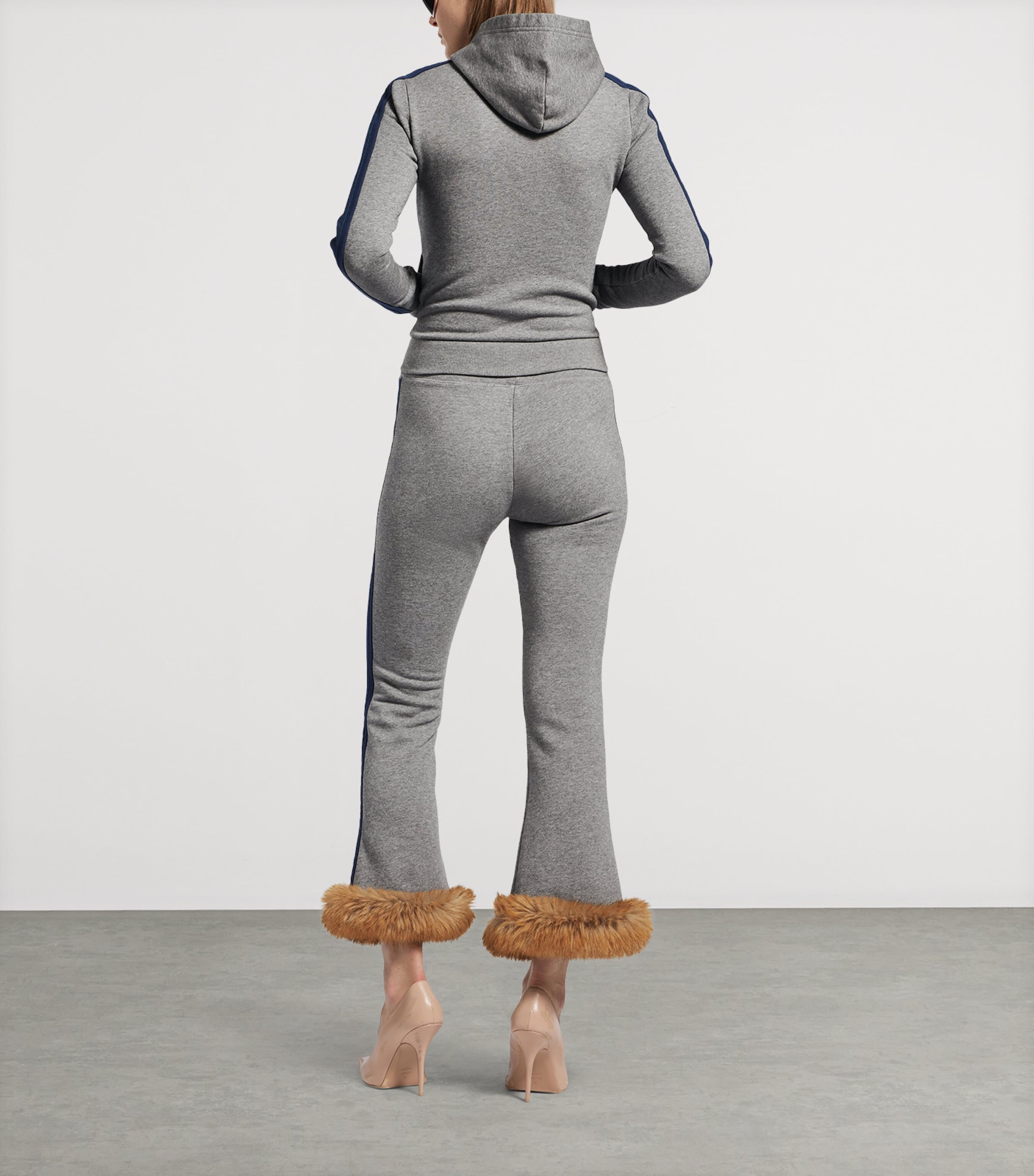 Balenciaga Green Faux Fur Trim Lion Capri Sweatpants | Harrods CA