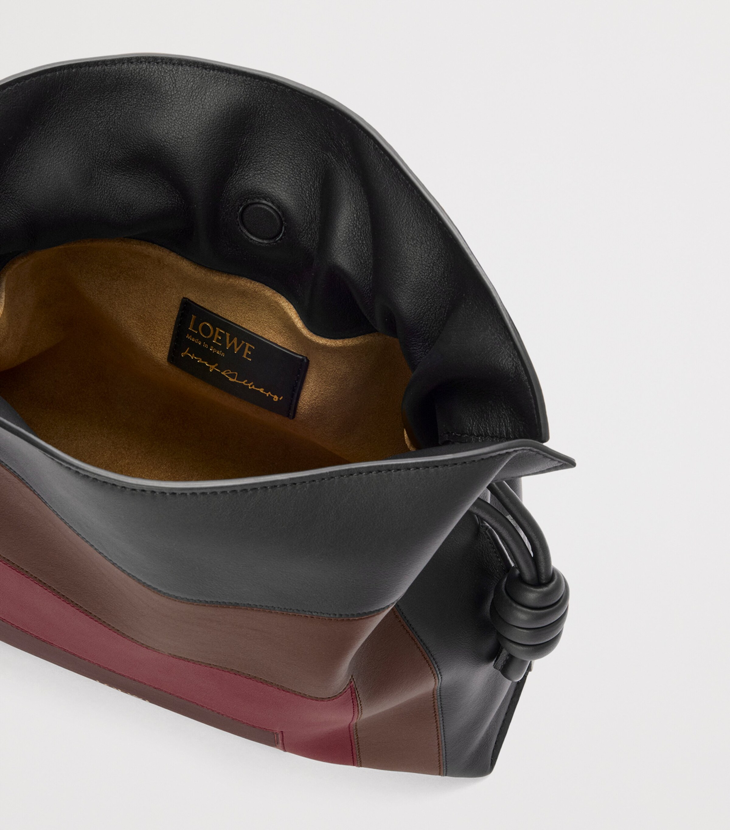 LOEWE Black x Albers Medium Leather Flamenco Purse | Harrods NL
