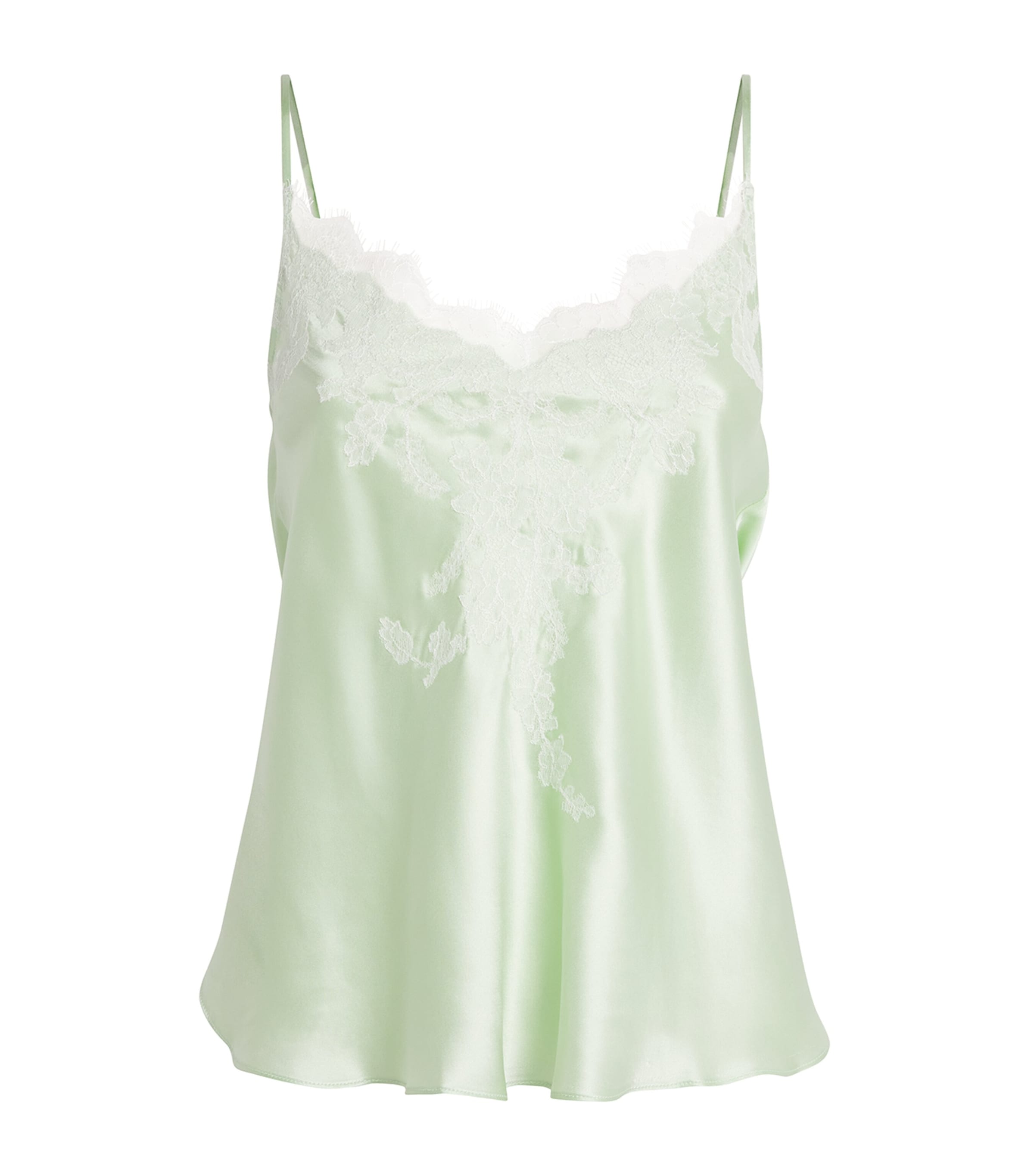 TORLOWEI Green Silk-Lace Cami Top | Harrods HK
