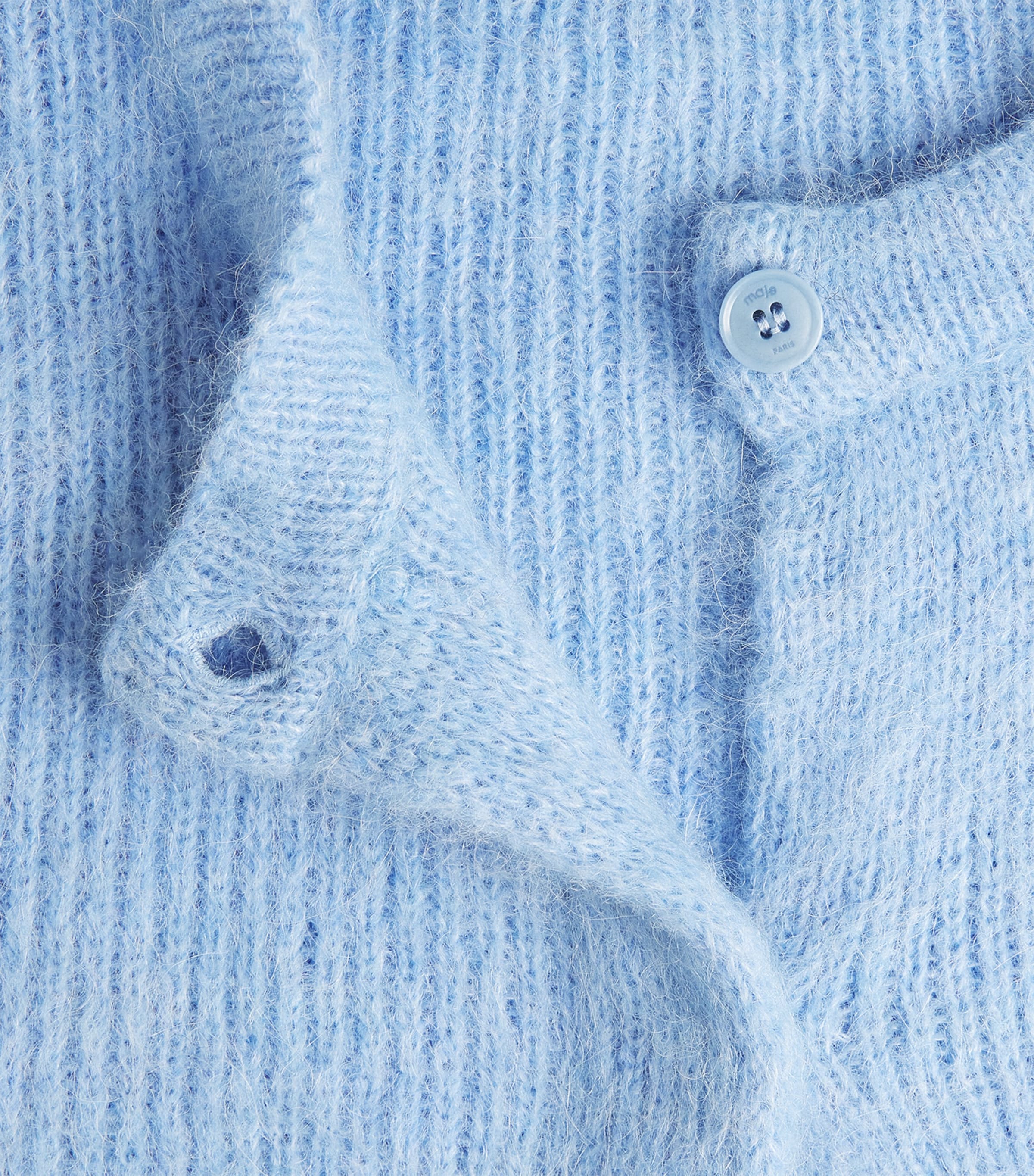 Maje Blue Cropped Bow Cardigan | Harrods US