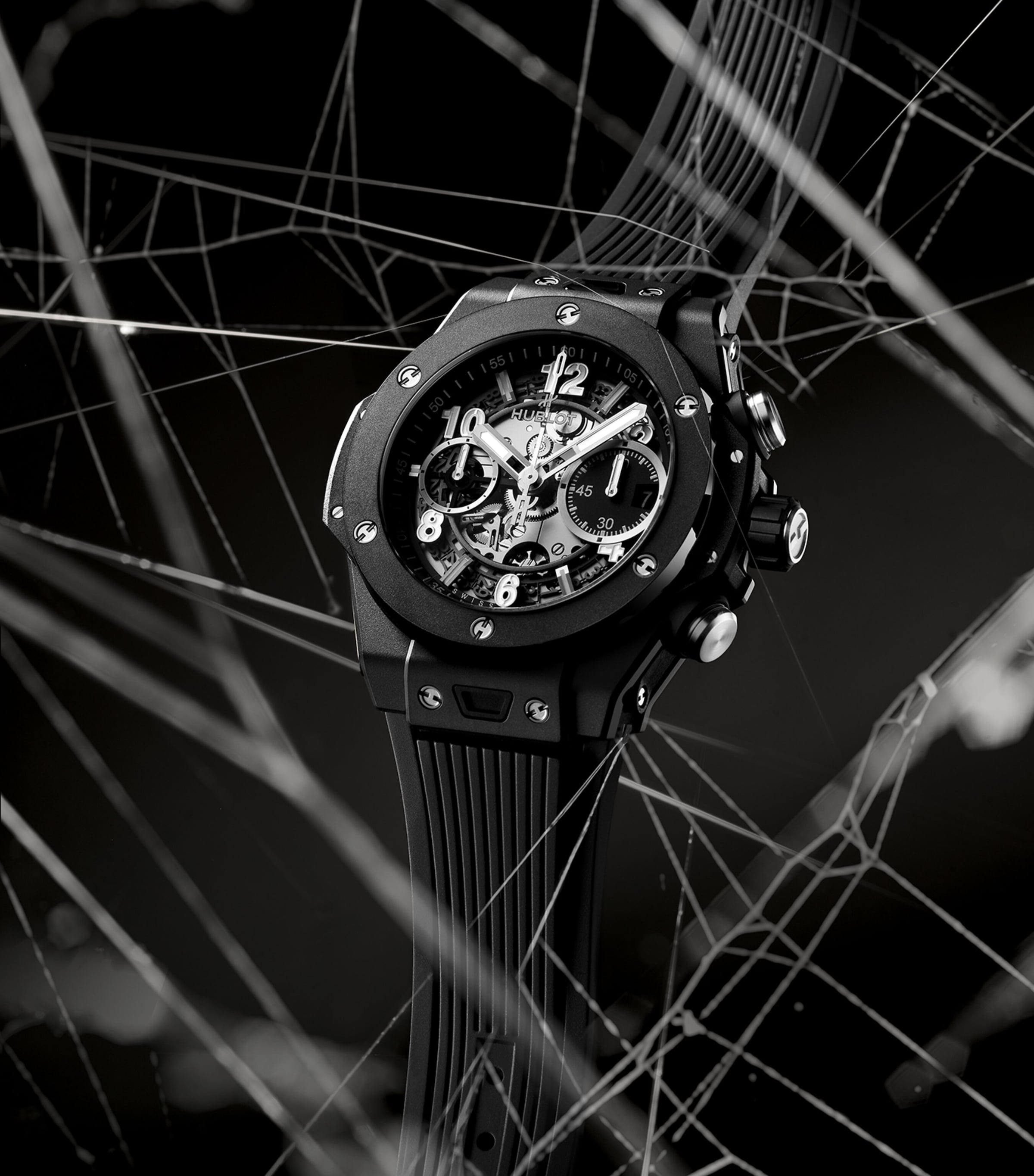 Hublot Ceramic Big Bang Unico Black Magic Watch 42mm | Harrods UK