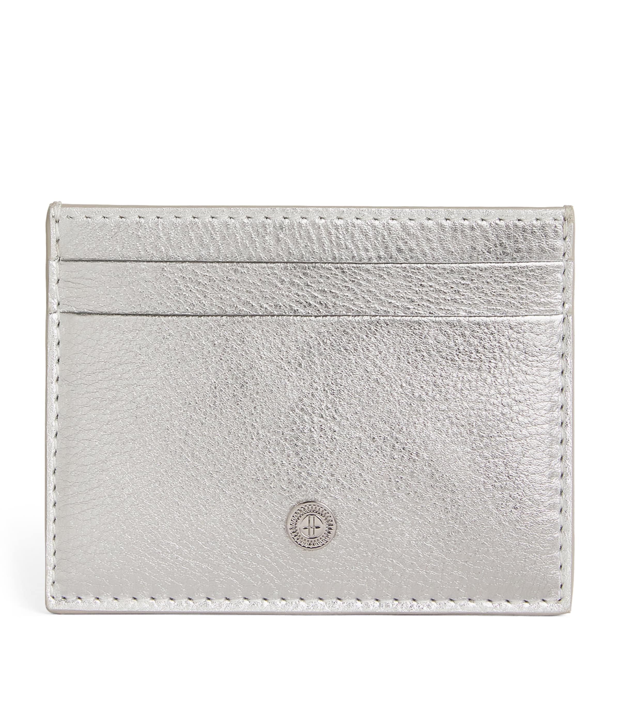 Harrods Silver Leather Metallic Card Holder | Harrods US