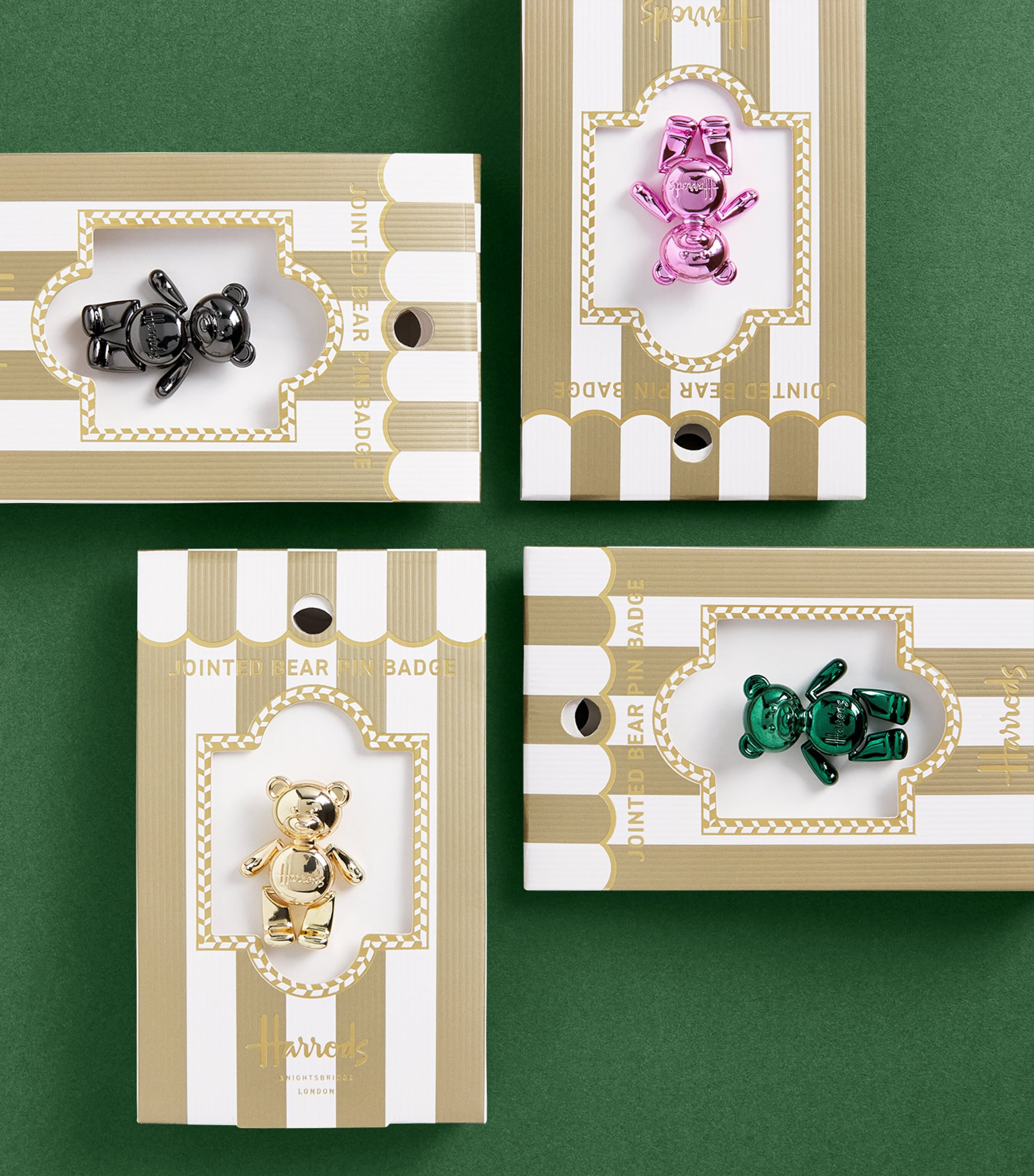 Harrods Jointed Bear Pin Badge | Harrods HK