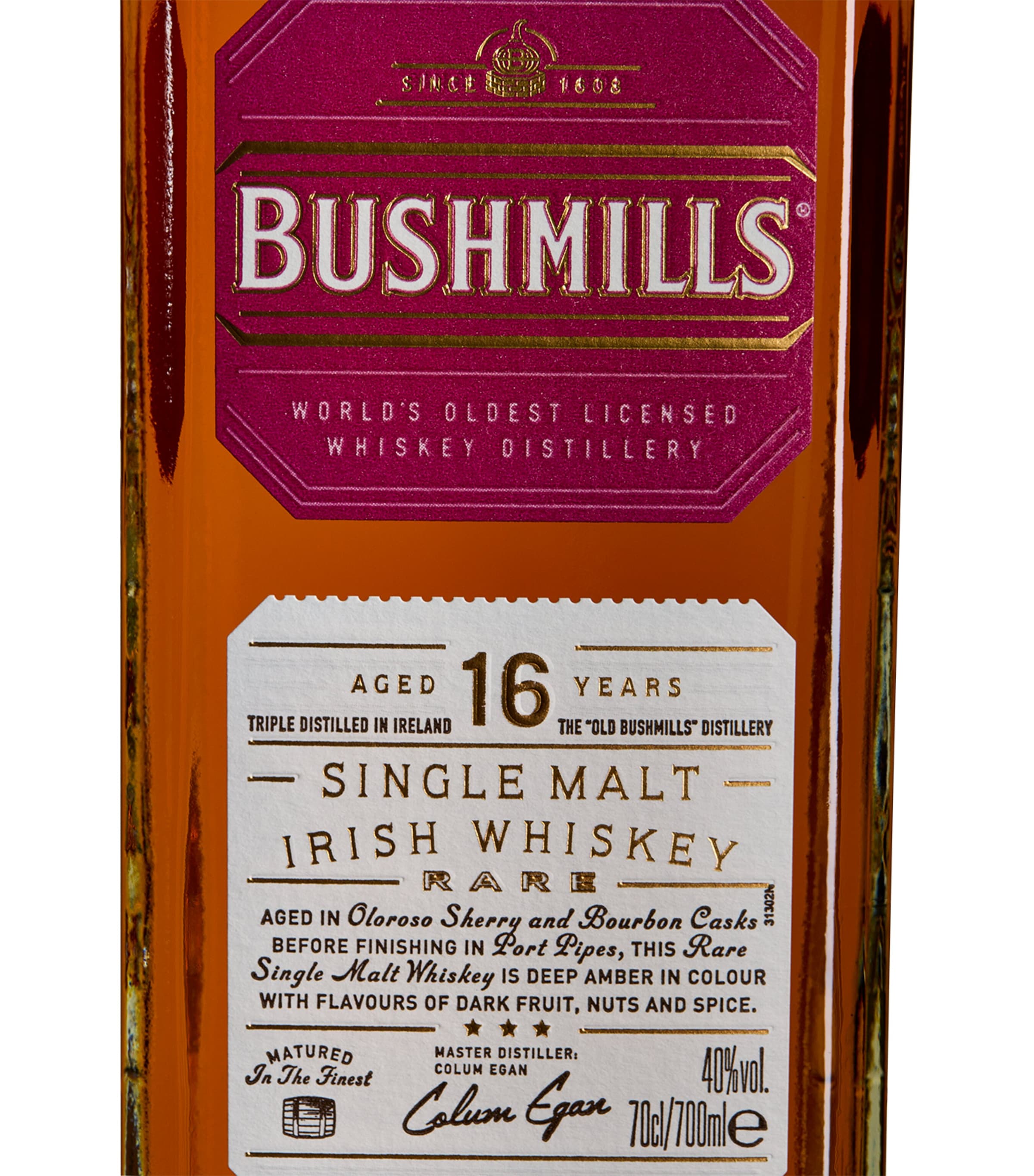 Bushmills 16-Year-Old Single Malt Irish Whisky (70cl) | Harrods UK
