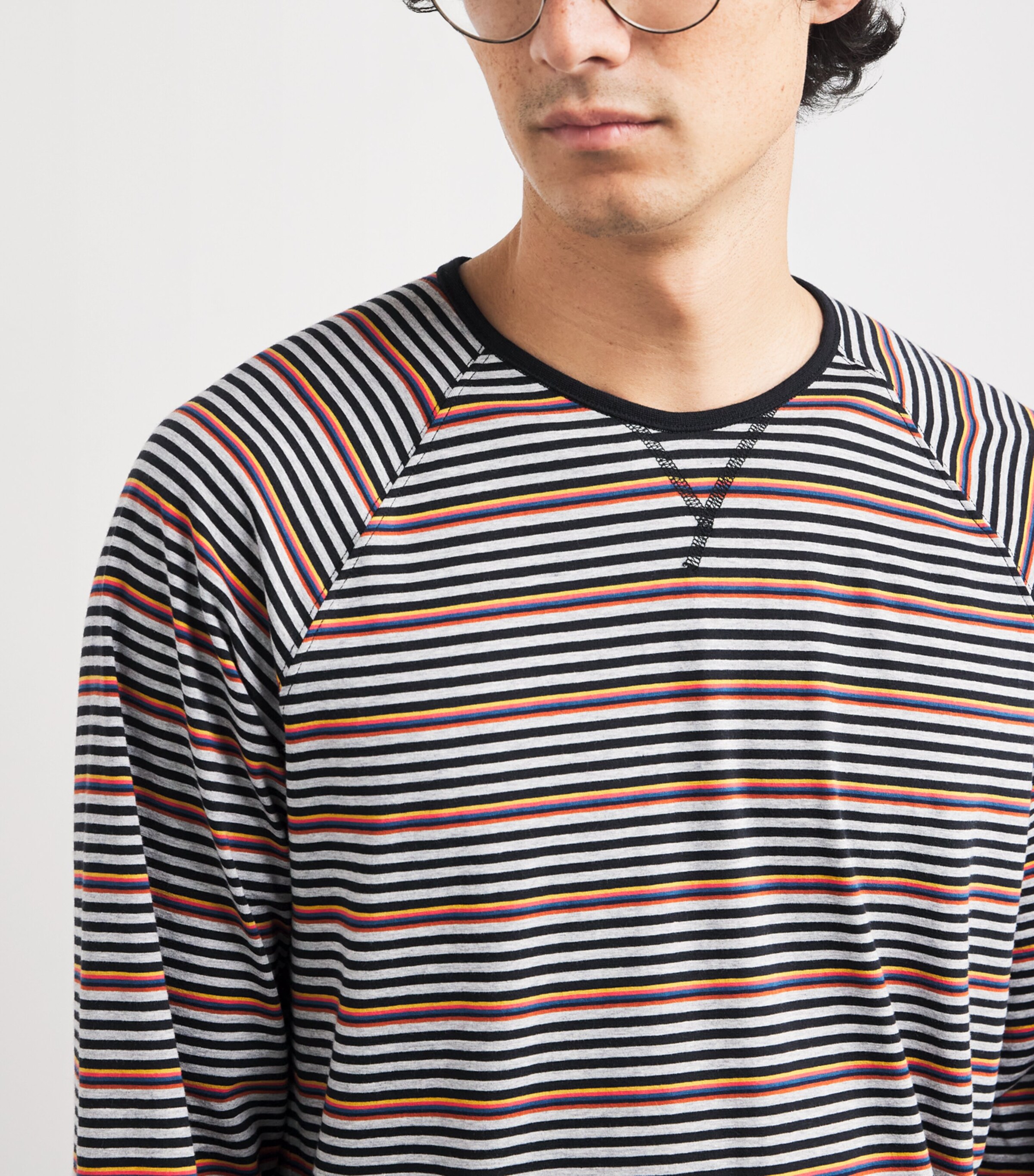 Paul Smith Black Stretch-Cotton Artist Stripe Hoxton Lounge T-Shirt ...