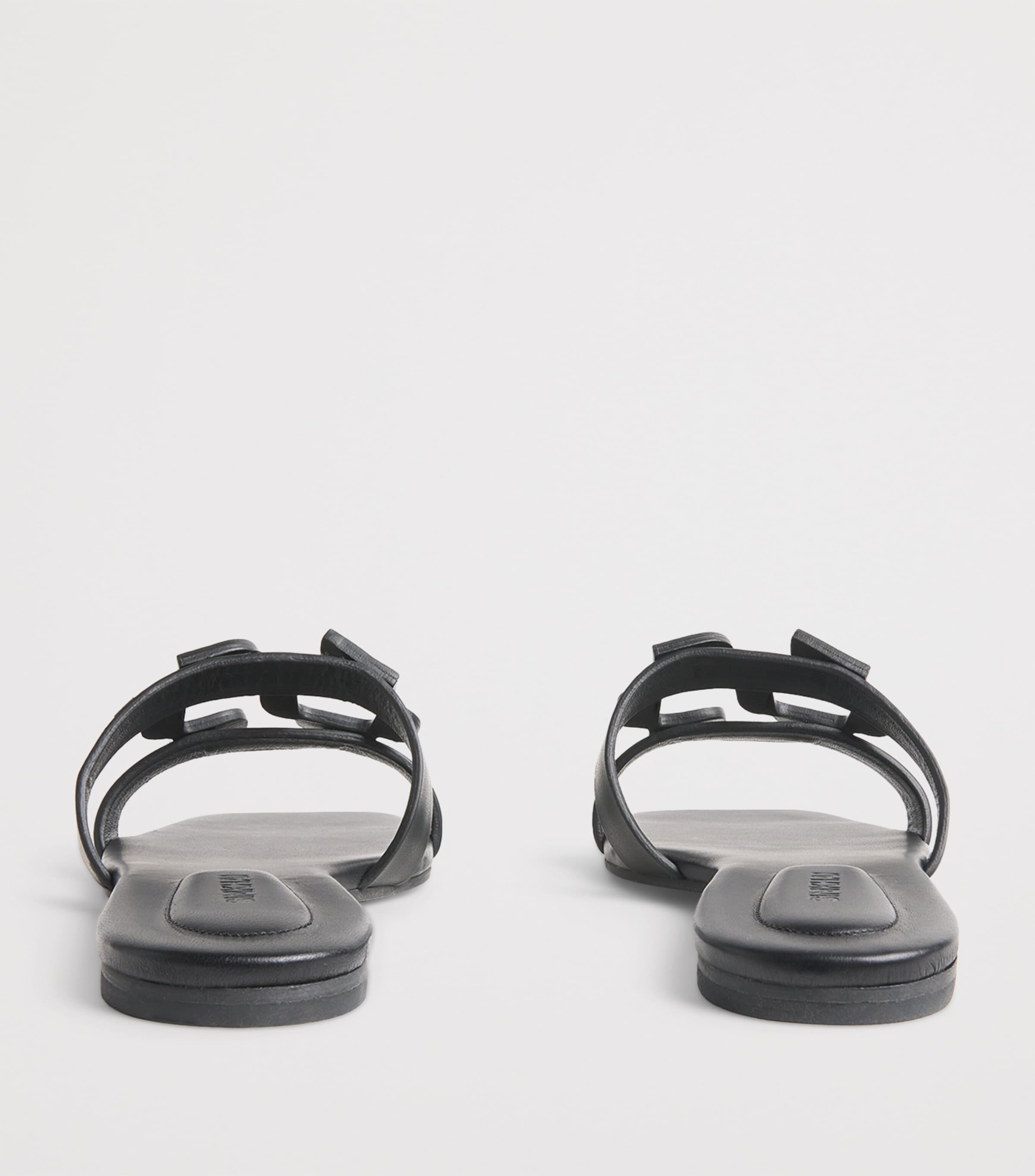 Simkhai Black Leather Monogram Slides | Harrods IN