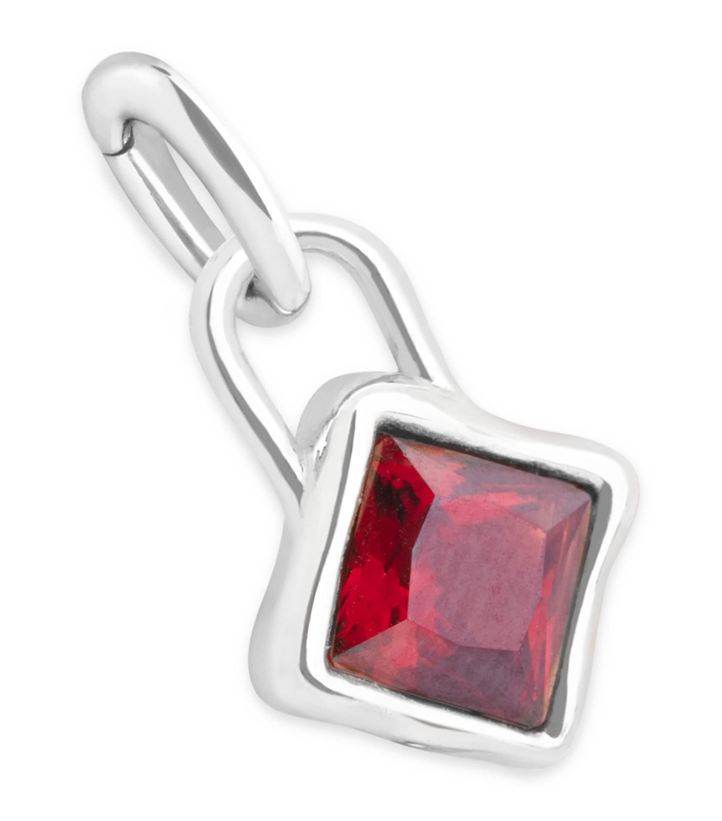 Astrid & Miyu Rhodium-Plated January Birthstone Charm | Harrods UK