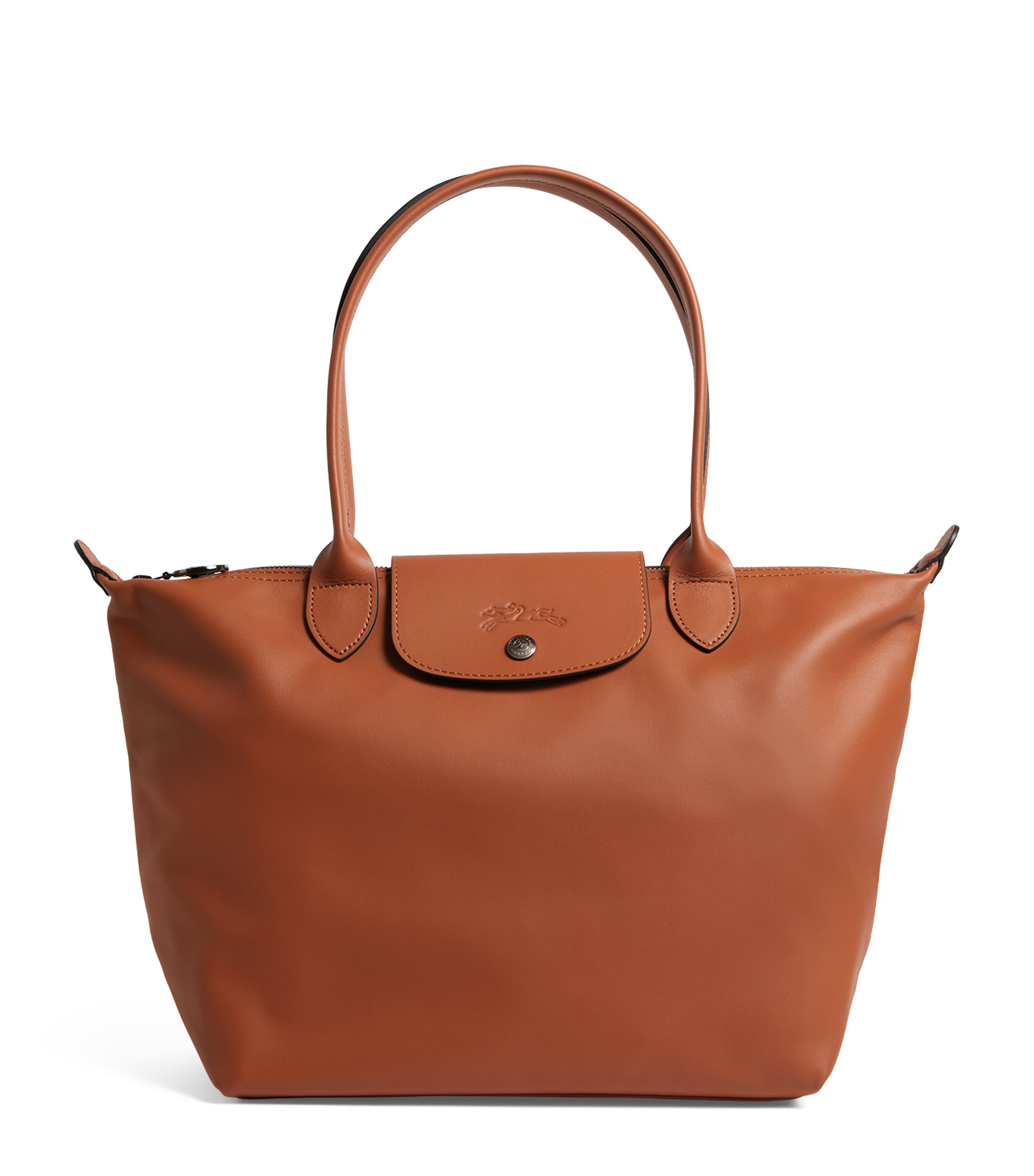 Longchamp Brown Medium Leather Le Pliage Xtra Tote Bag | Harrods UK