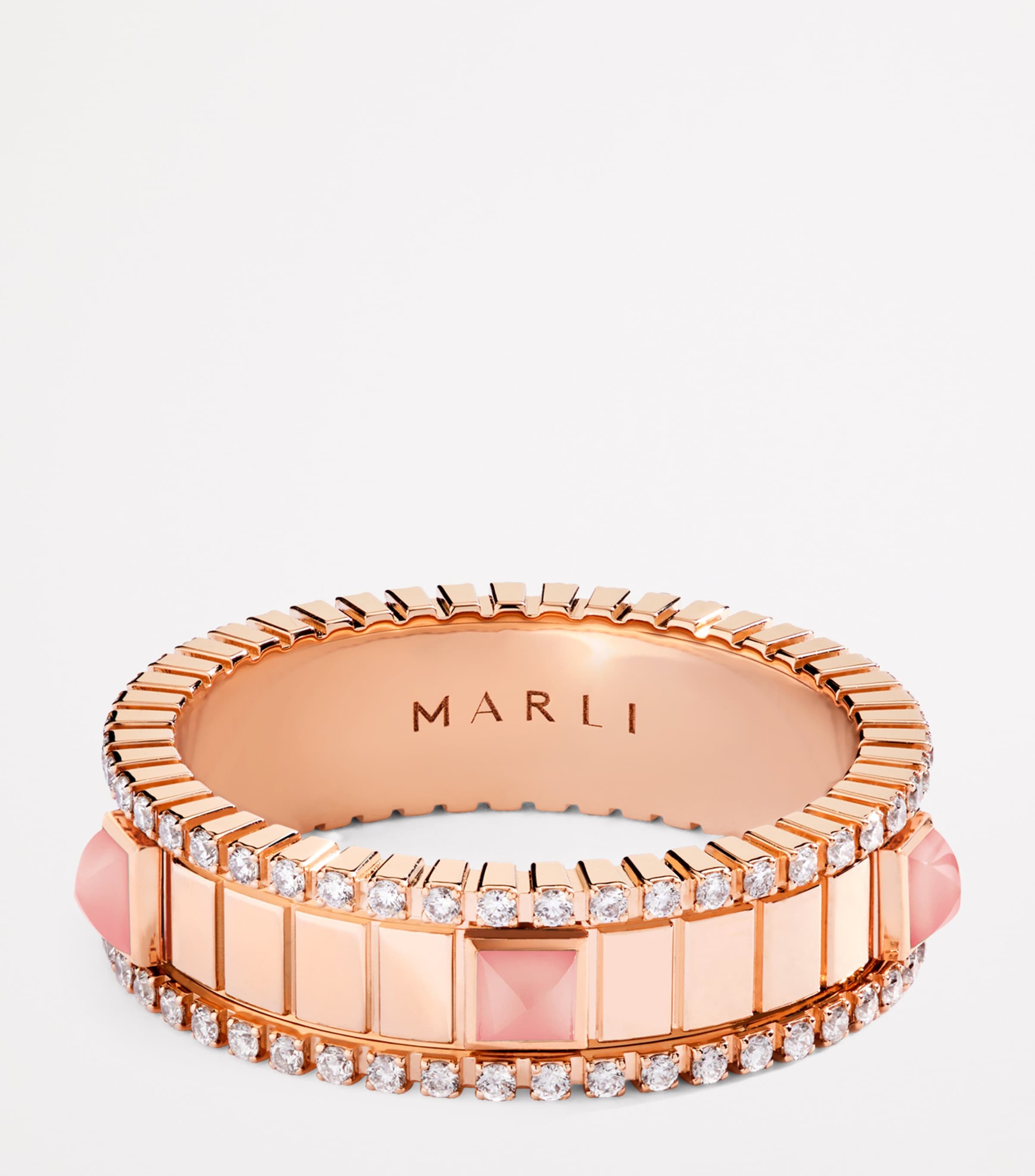 MARLI New York Rose Gold Rose Gold, Diamond and Quartzite Life Spinning ...