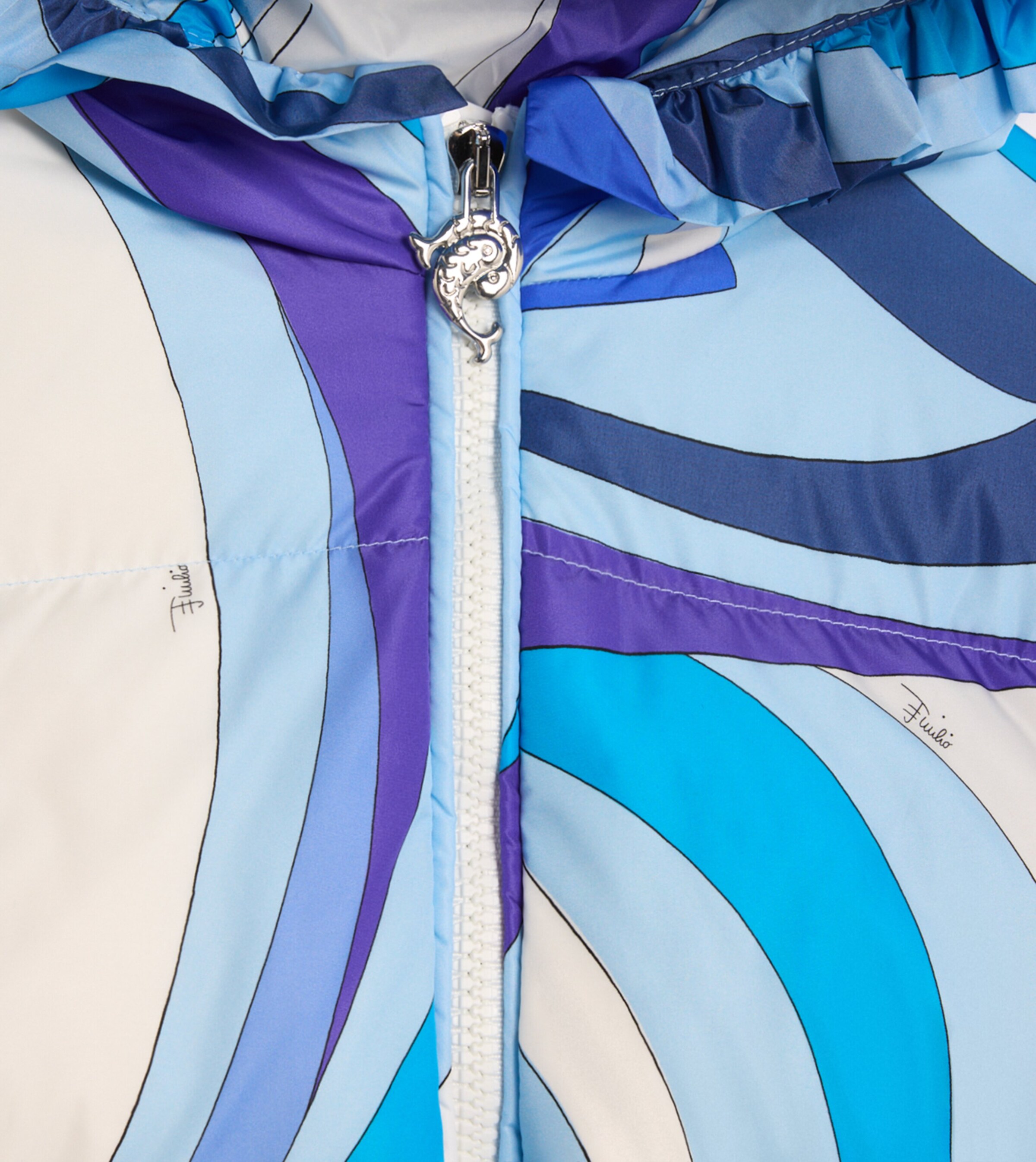 PUCCI Junior Blue Down Marmo Puffer Jacket (4-14 Years) | Harrods US