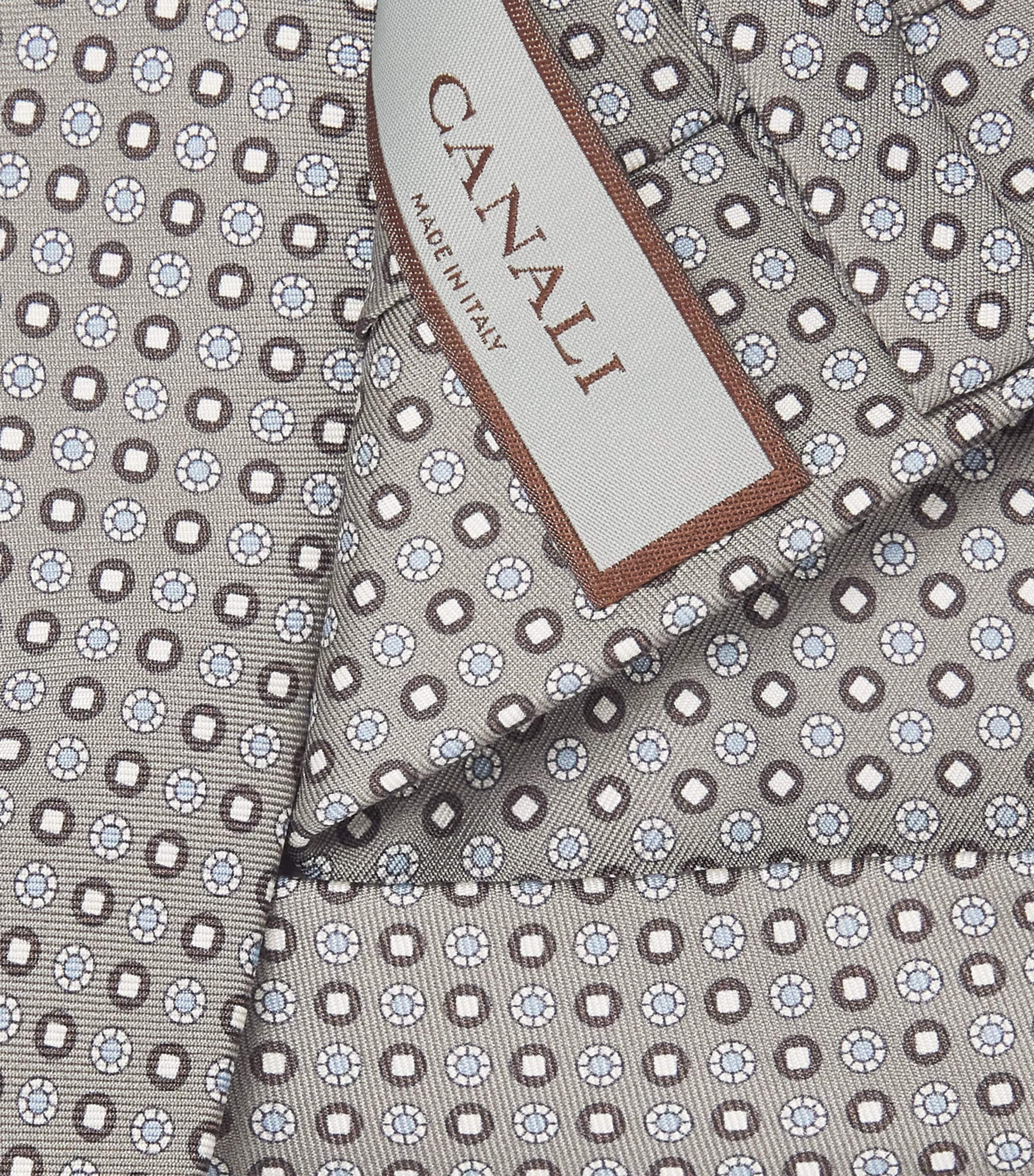Canali Brown Silk Medallion Print Tie | Harrods IN