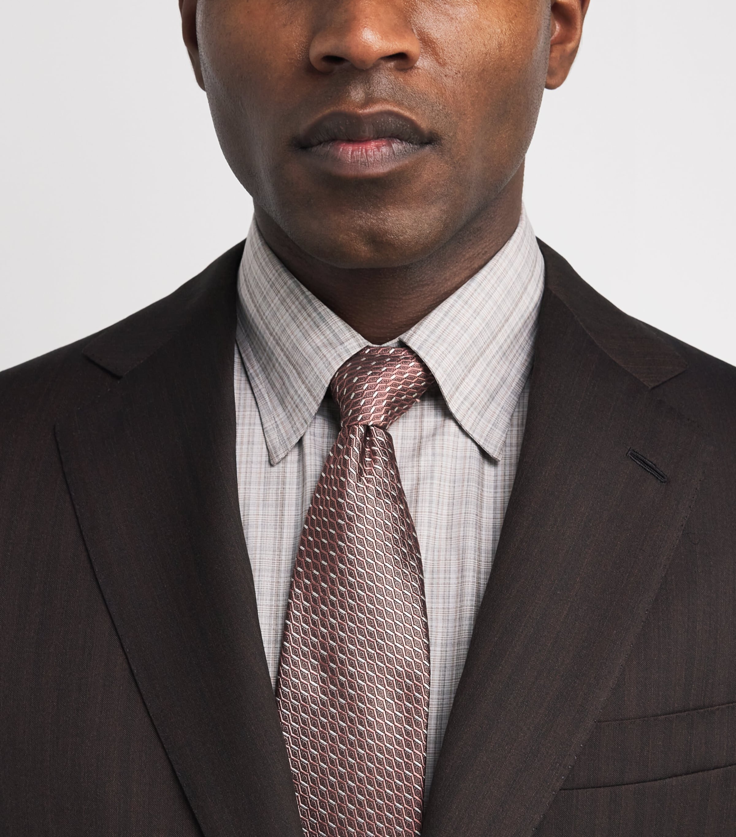 Brioni Pink Silk Geometric-Jacquard Tie | Harrods US