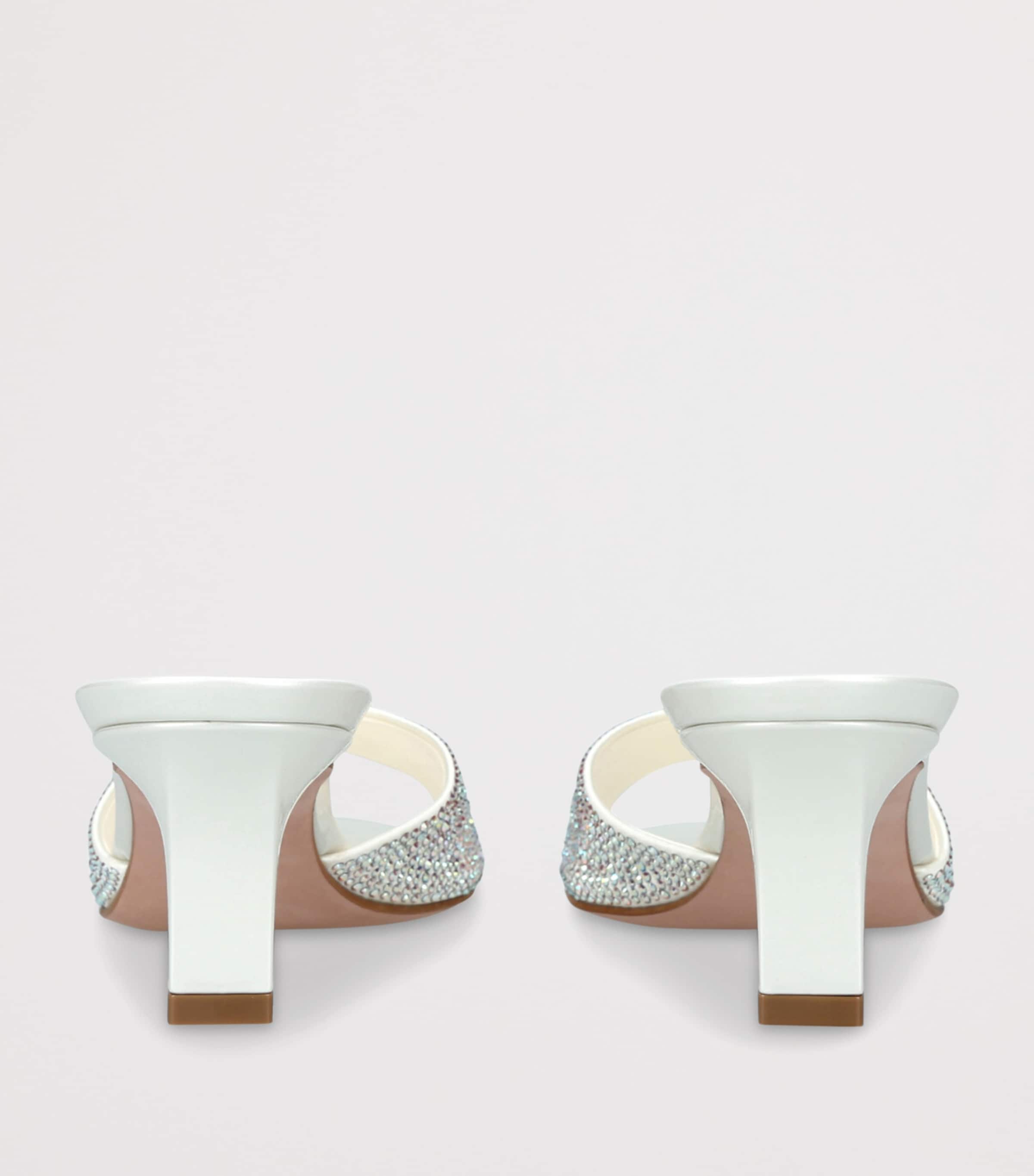Gina White Crystal Comet Mules 50 | Harrods CH