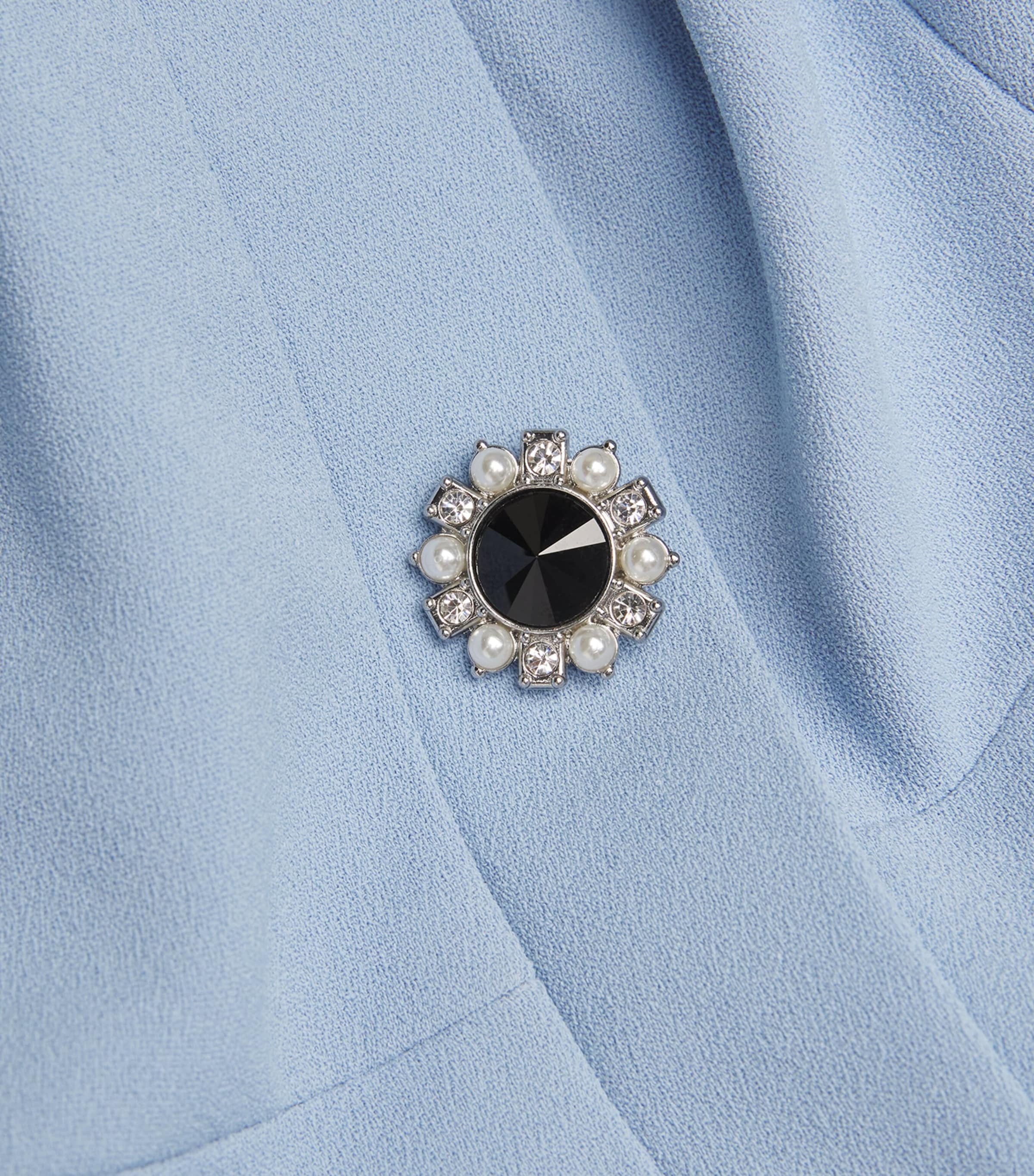 Self-Portrait Crepe Button Midi Dress | Harrods US