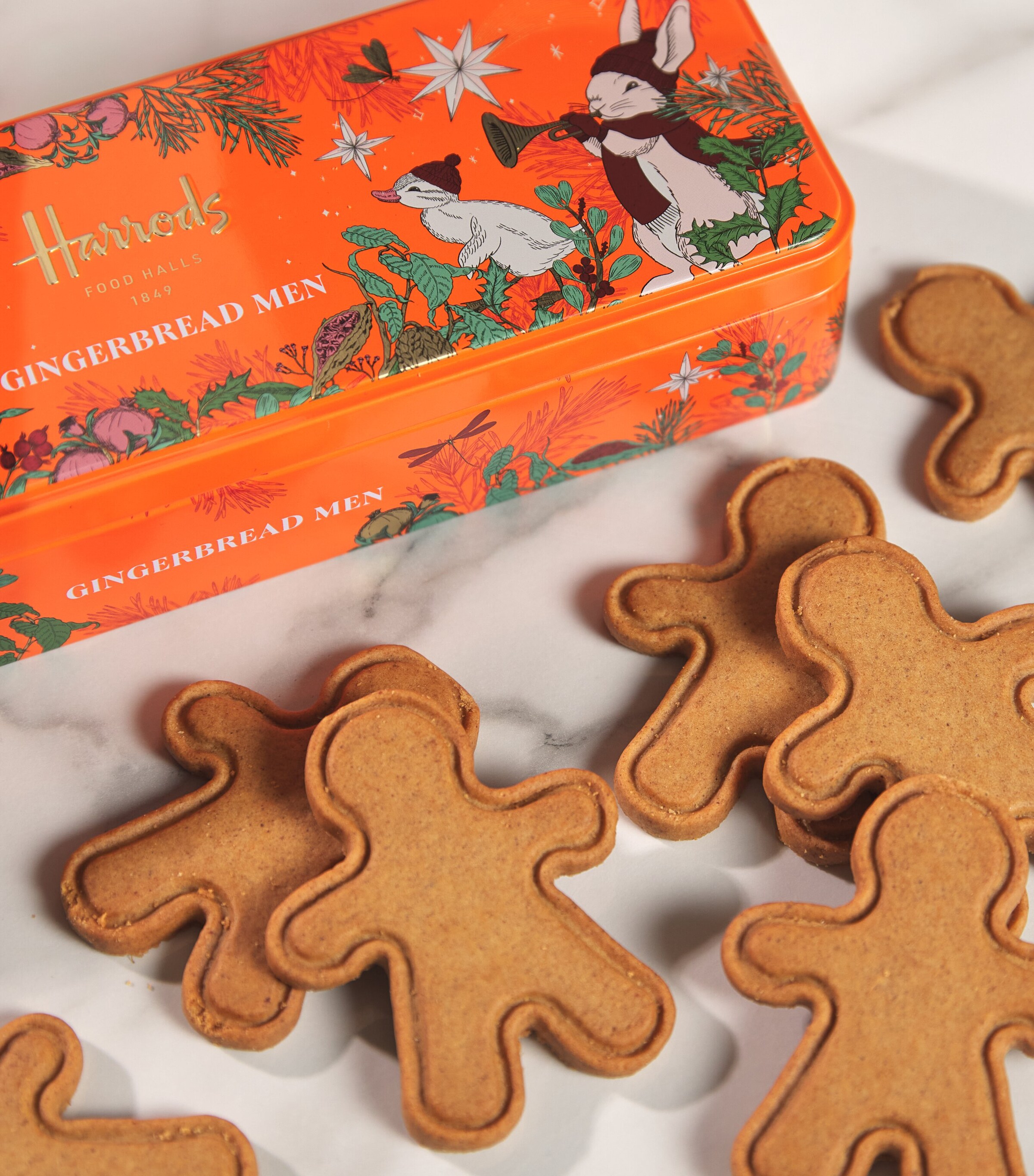 Harrods Gingerbread Men Tin (300g) | Harrods AU