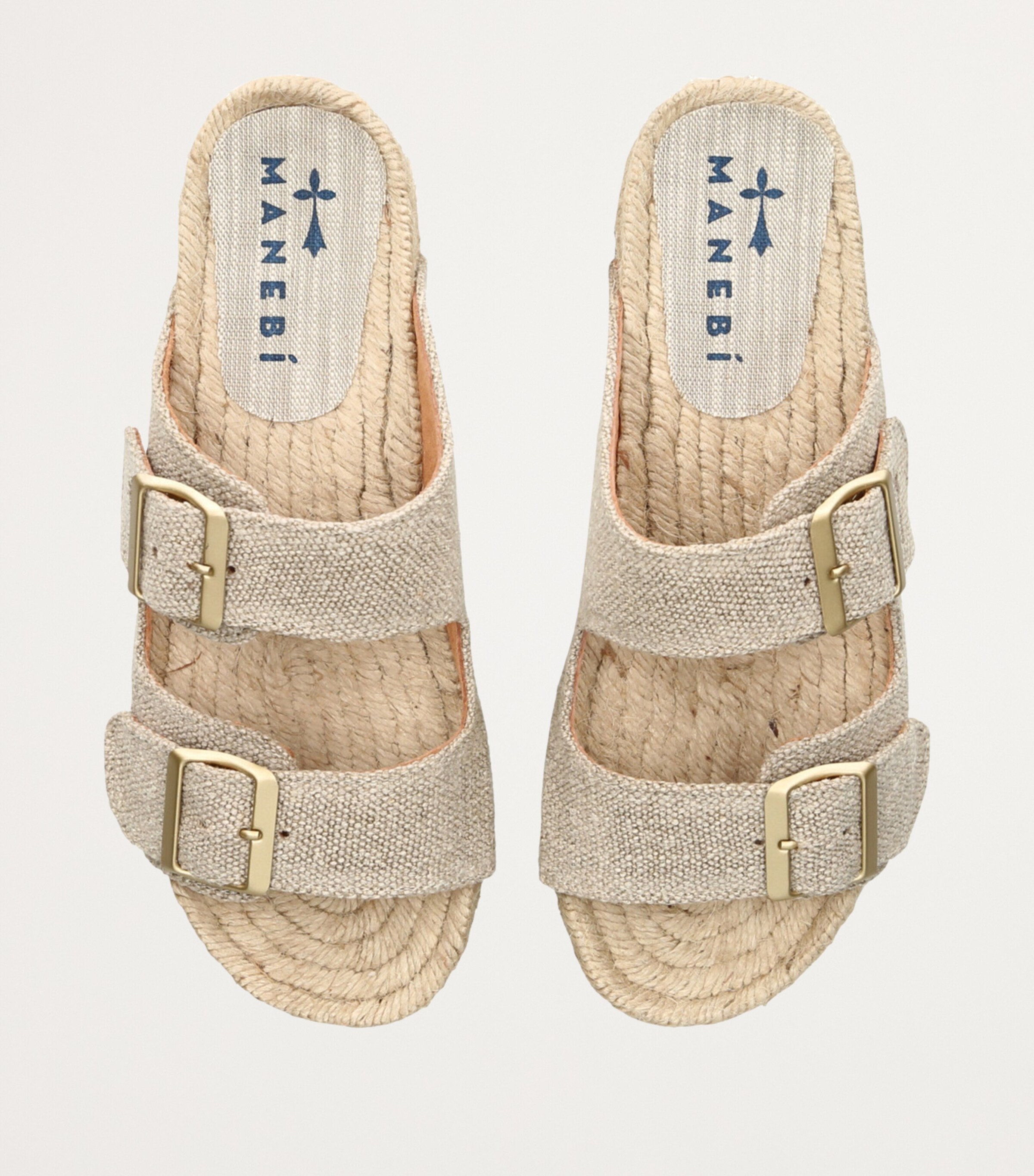 Manebi Beige Woven La Havana Sandals | Harrods UK