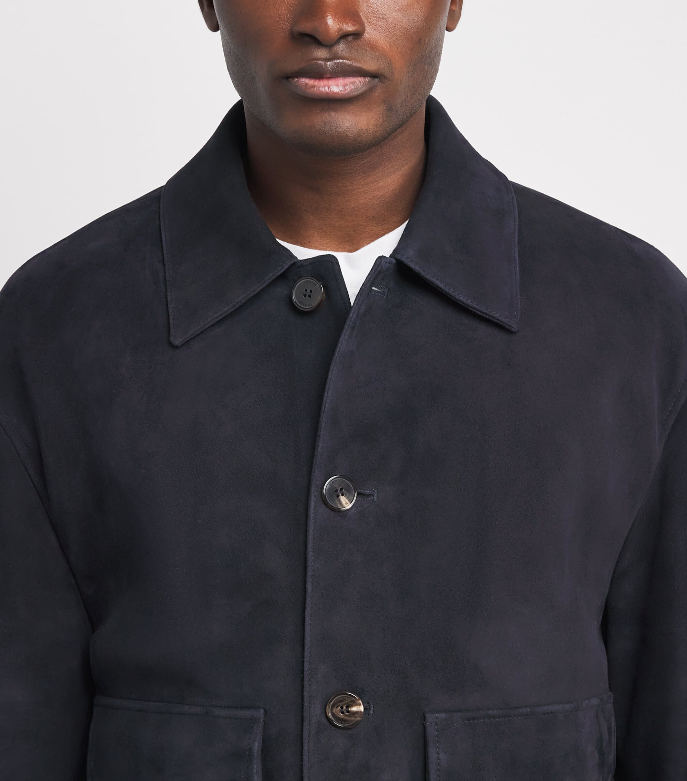 FRAME Navy Suede Bomber Jacket | Harrods IN