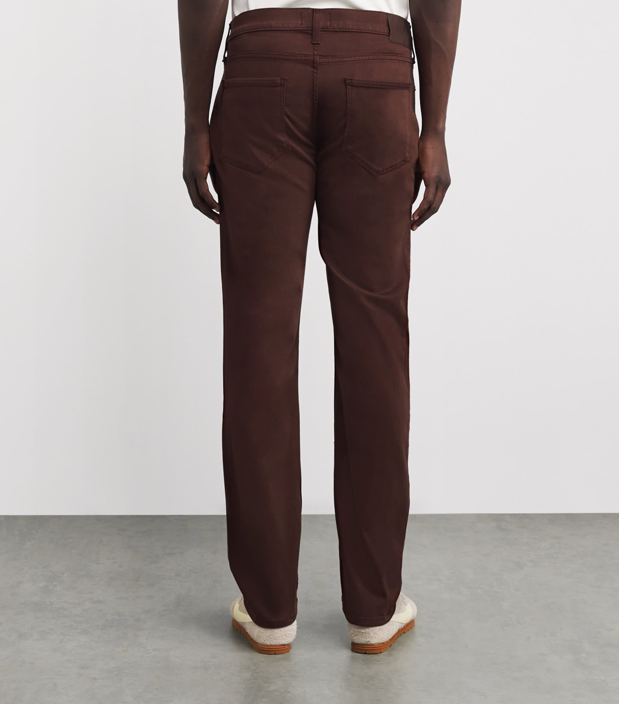 PAIGE Brown Federal Slim-Straight Jeans | Harrods US