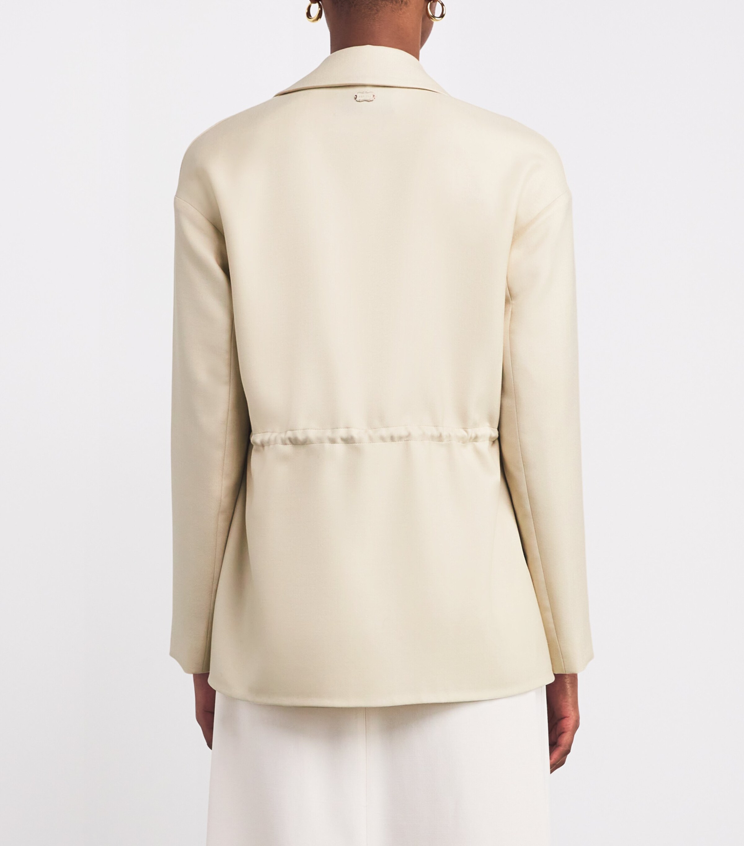 Agnona Ivory Wool-Silk Drawstring Jacket | Harrods US