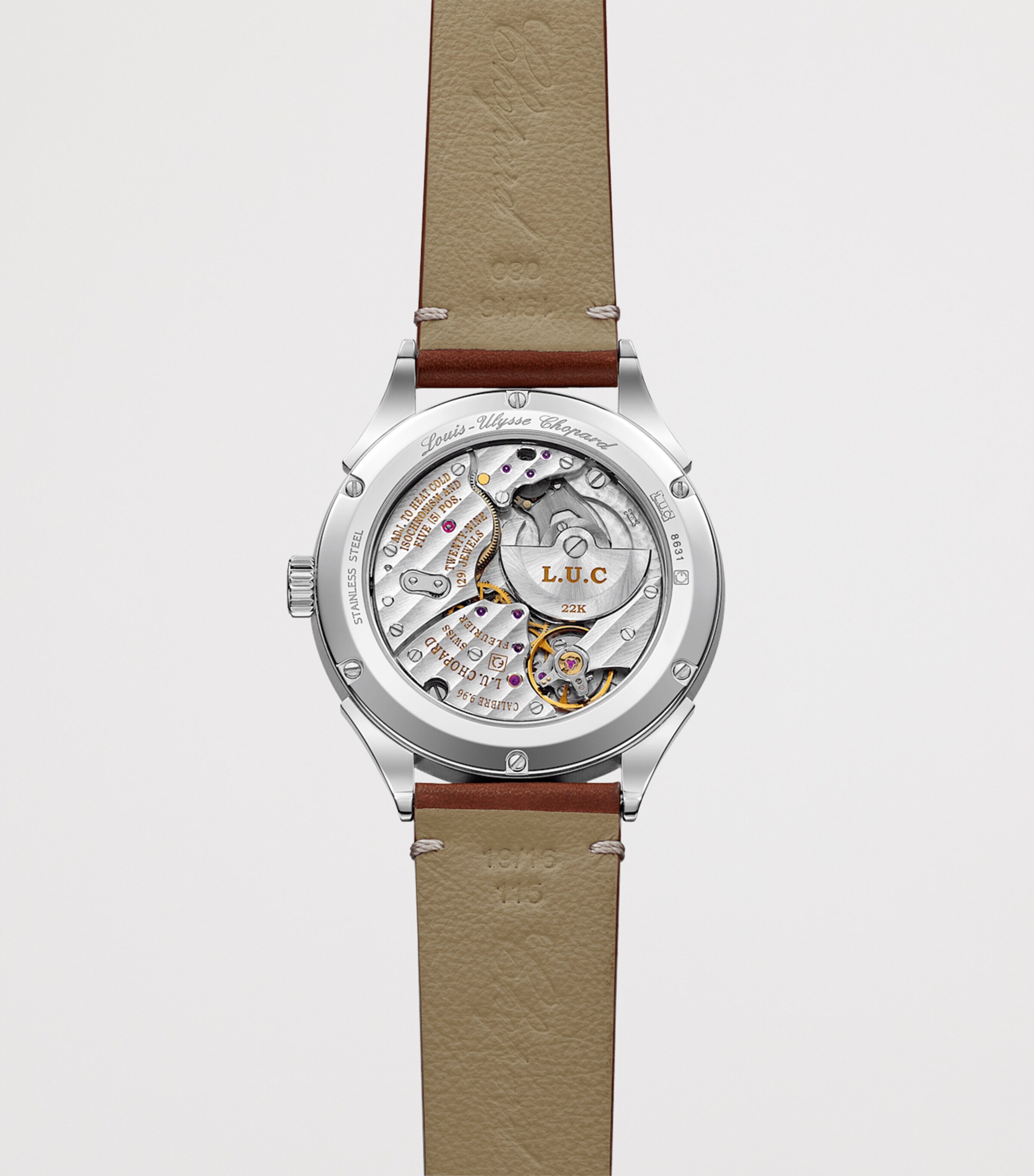 Chopard Lucent Steel L.U.C Qualité Fleurier Watch 39mm | Harrods JP