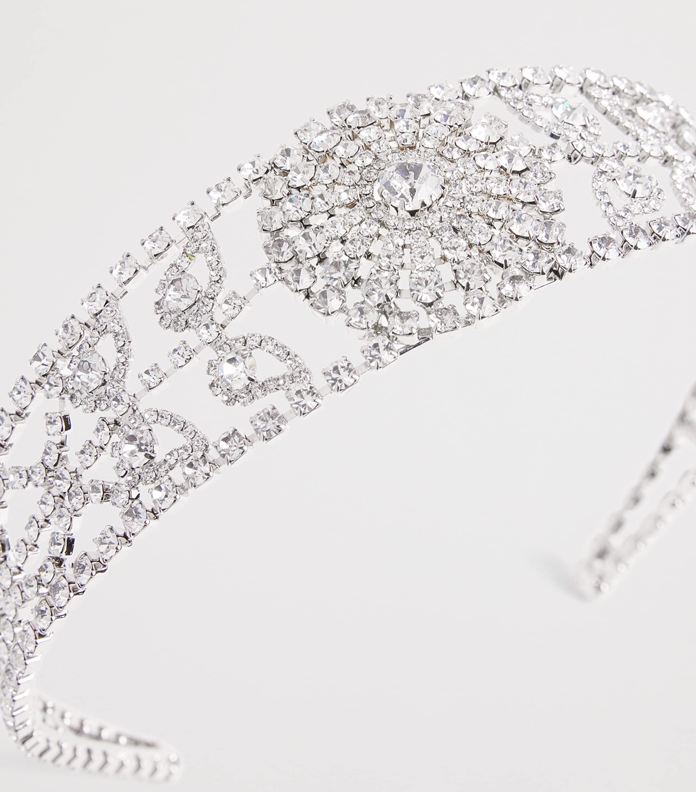 Jennifer Behr Silver Crystal ClaraBow Headband | Harrods AU