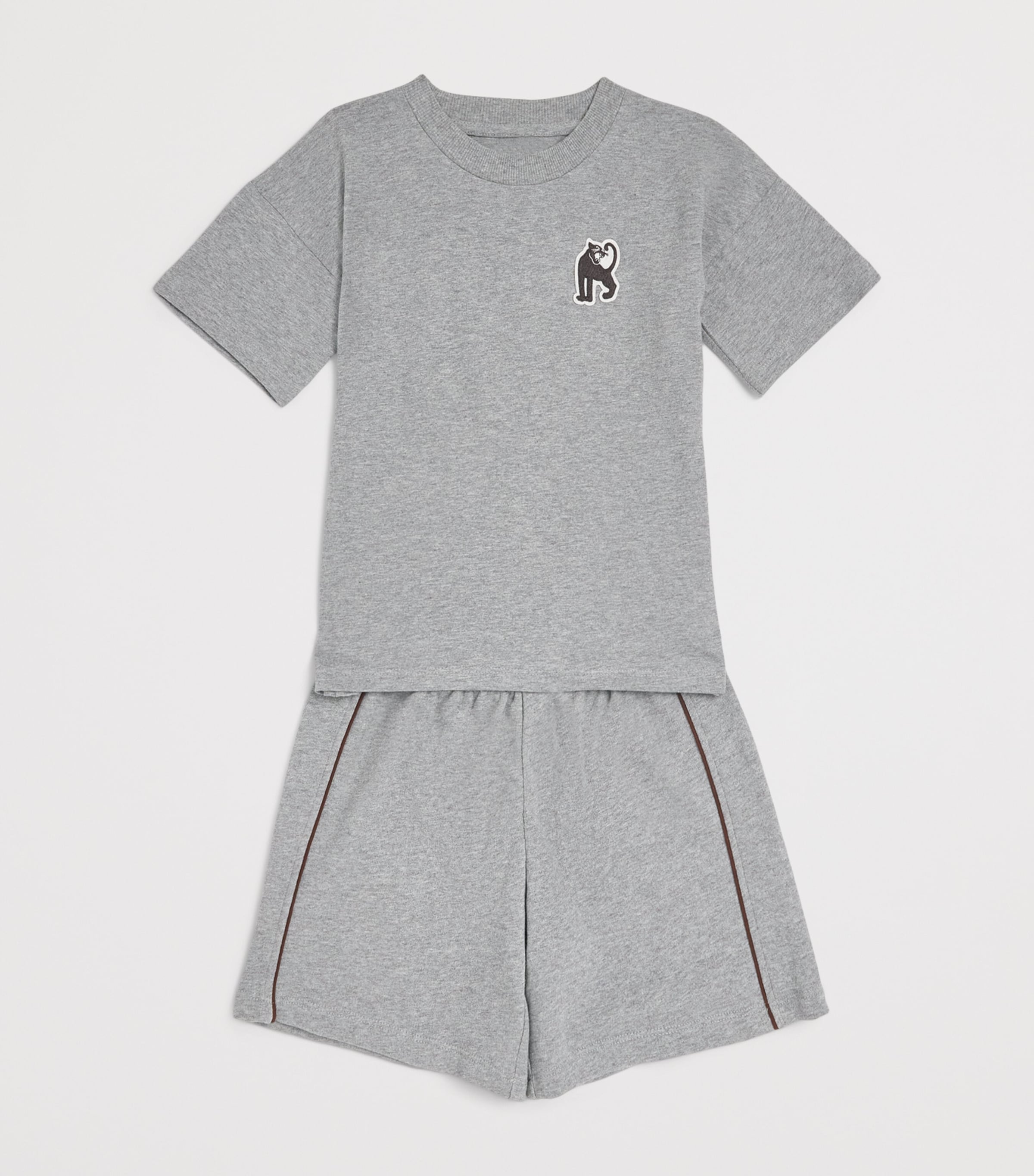 Mini Rodini Grey Organic Cotton Panther T-Shirt (3-11 Years) | Harrods UK