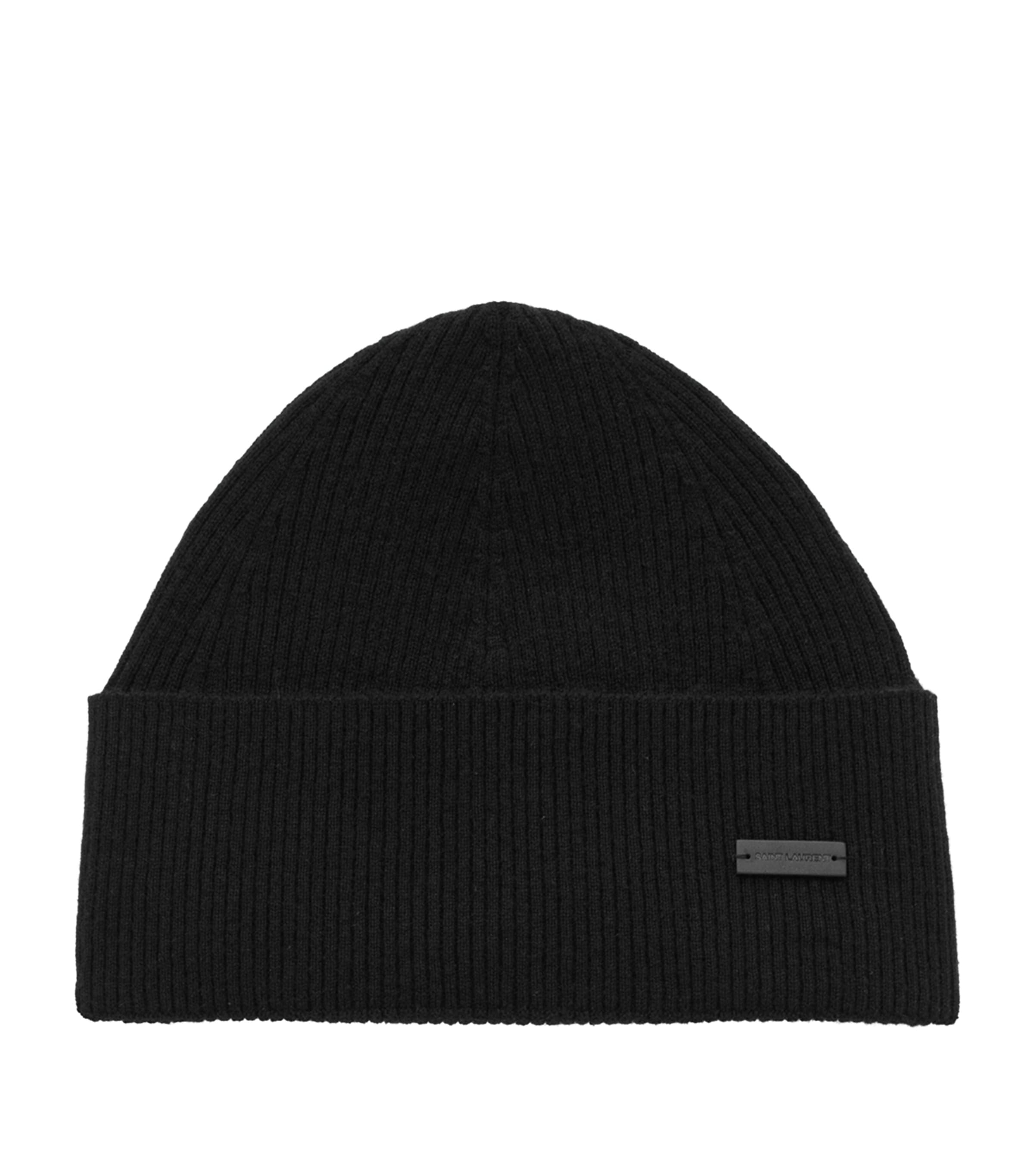 Saint Laurent Black Cashmere Ribbed Beanie | Harrods TH