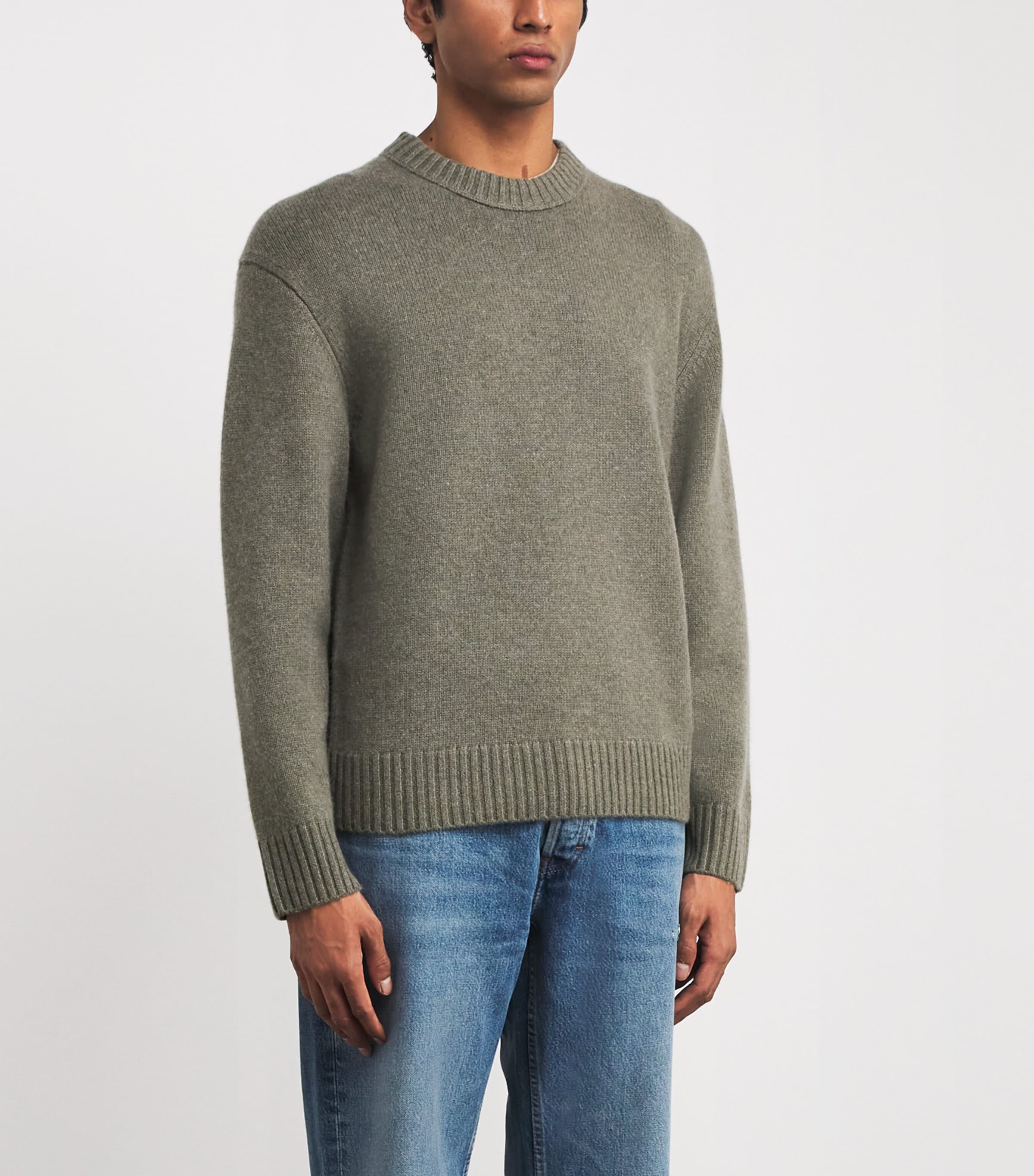 FRAME Green Cashmere Crew-Neck Sweater | Harrods HK