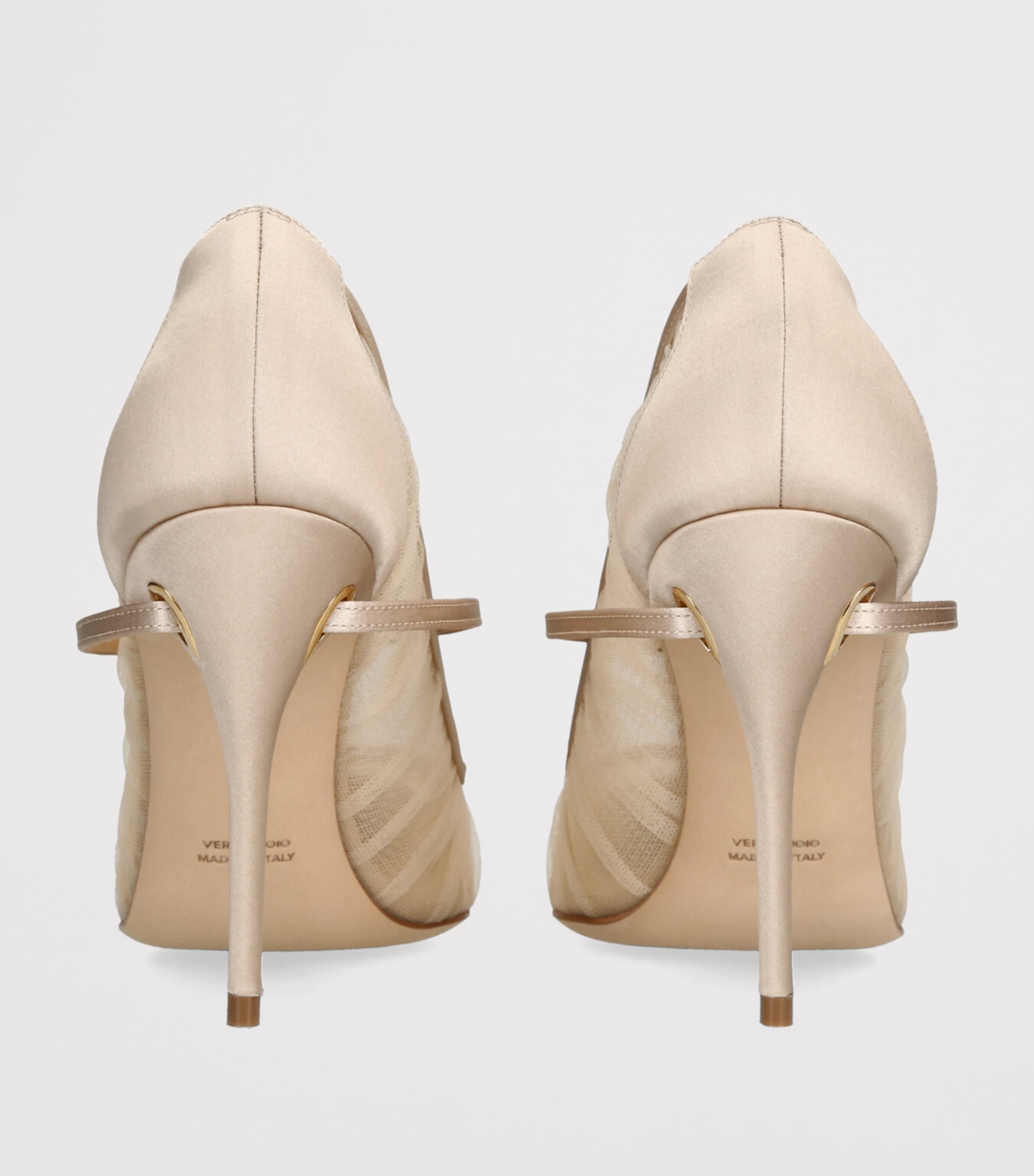 Jennifer Chamandi Nude Tulle Plissé Lorenzo Pumps 105 | Harrods CA