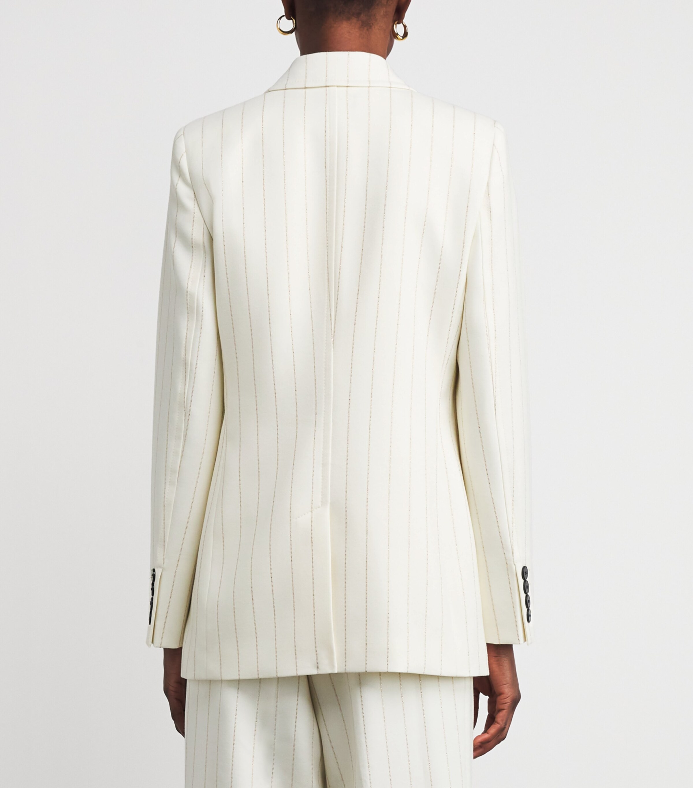 ME+EM Ivory Metallic Pinstripe Blazer | Harrods US