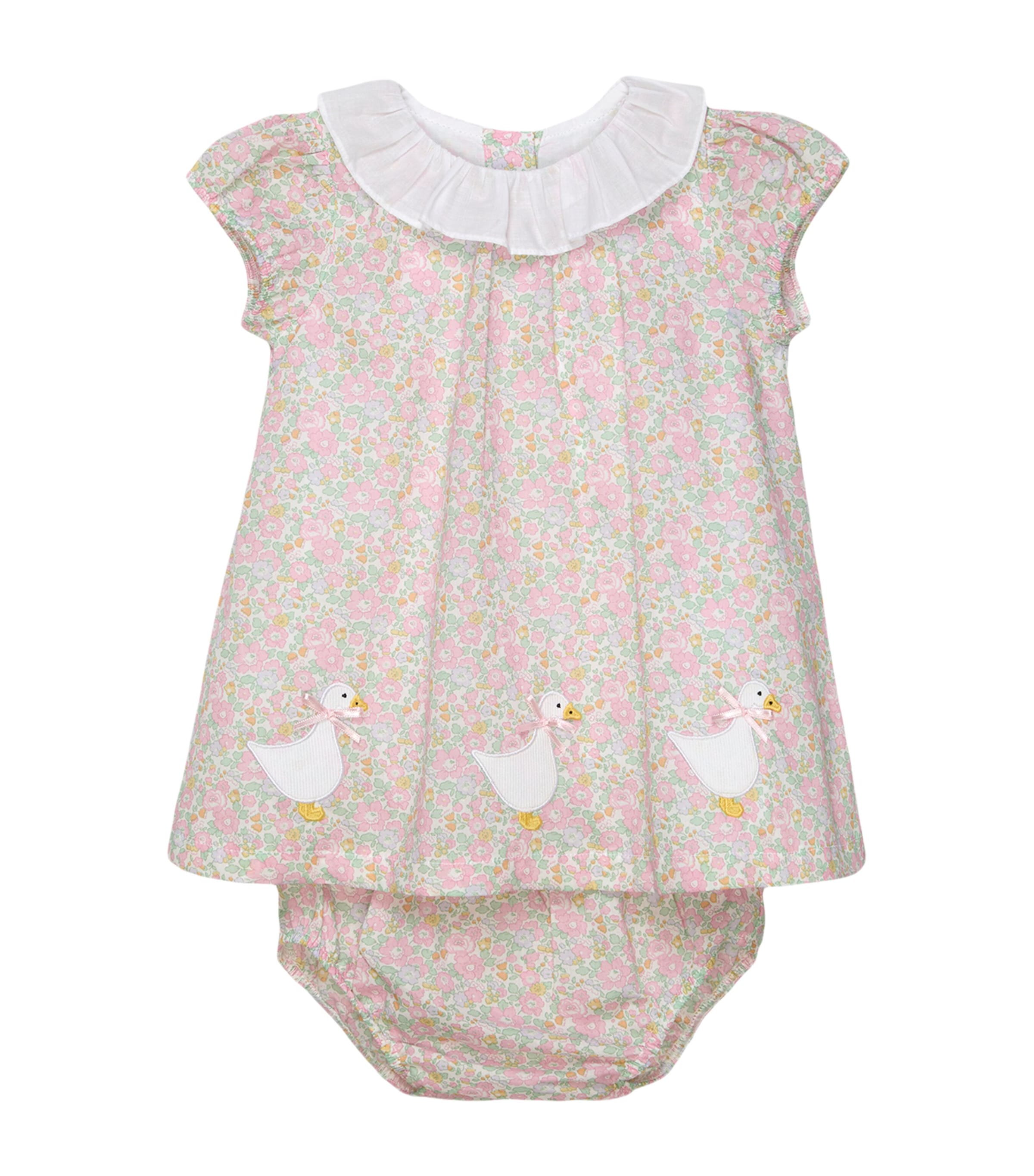 Trotters Pink My First Duck Dress and Bloomers Set (0-9 Months ...