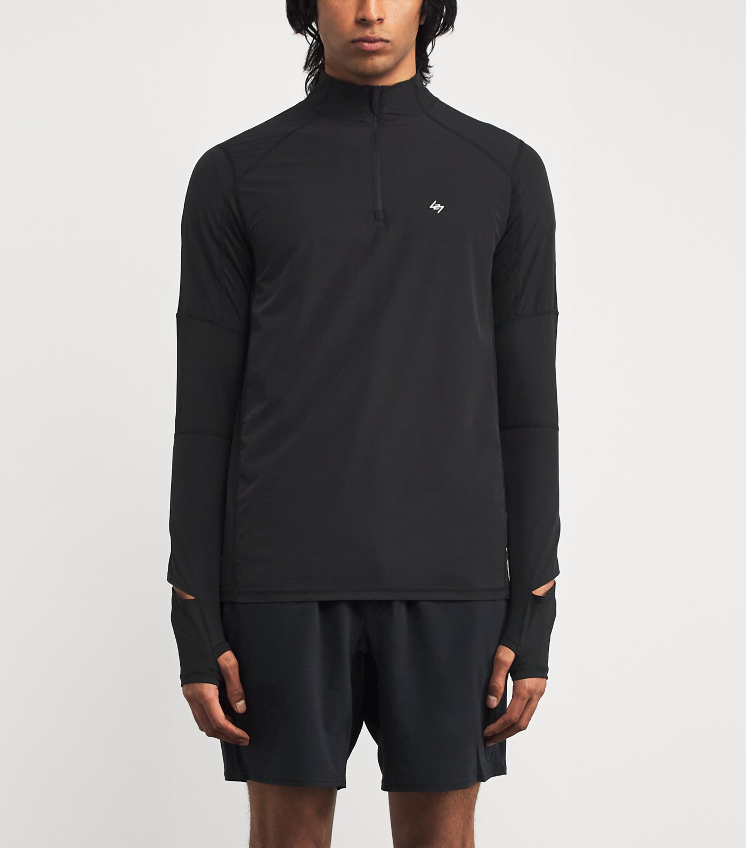 Represent 247 Black Quarter-Zip Running Top | Harrods US