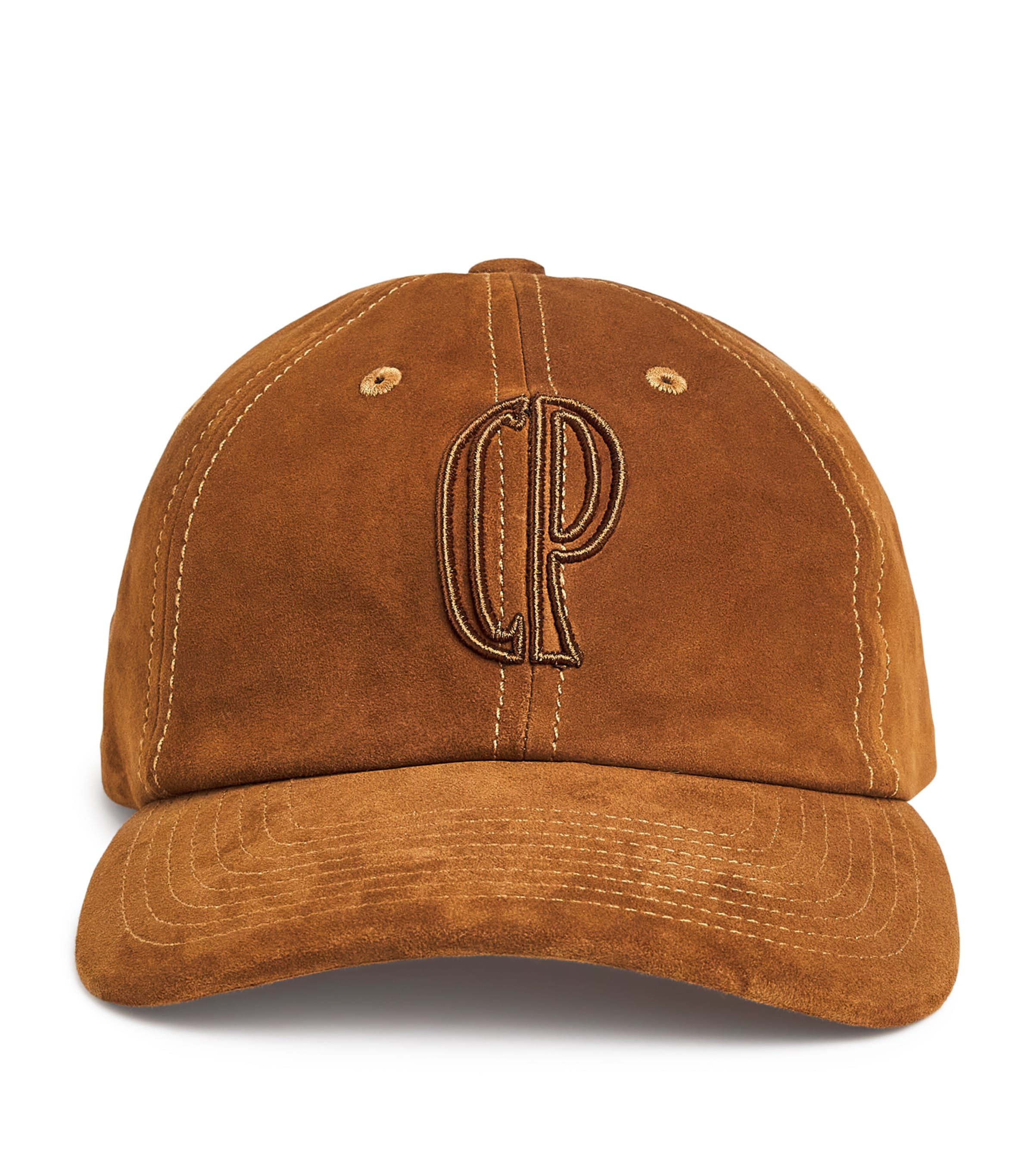 Claudie Pierlot Brown Suede Logo Baseball Cap | Harrods UK