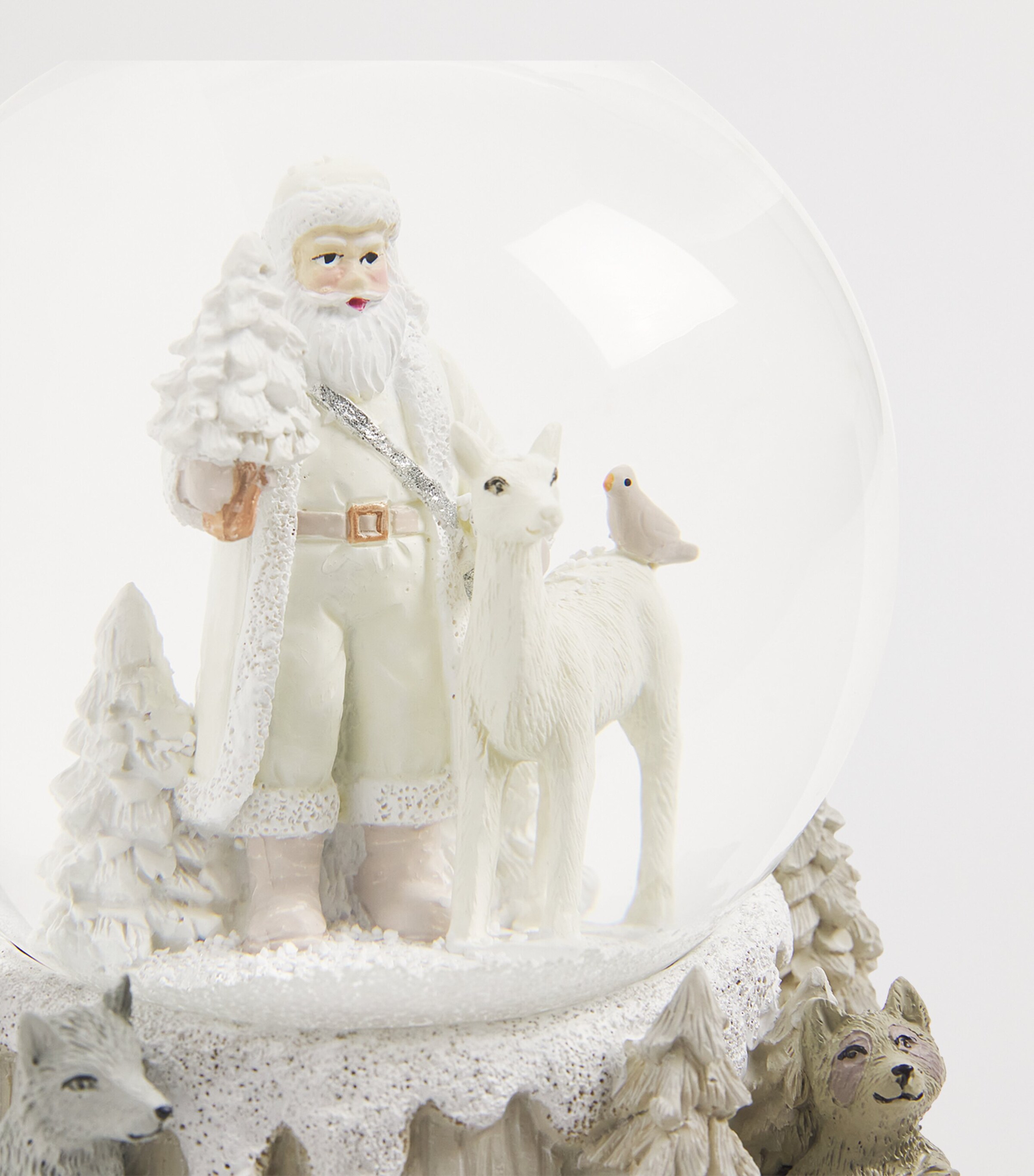 Harrods White Forest Santa Musical Snow Globe | Harrods AU