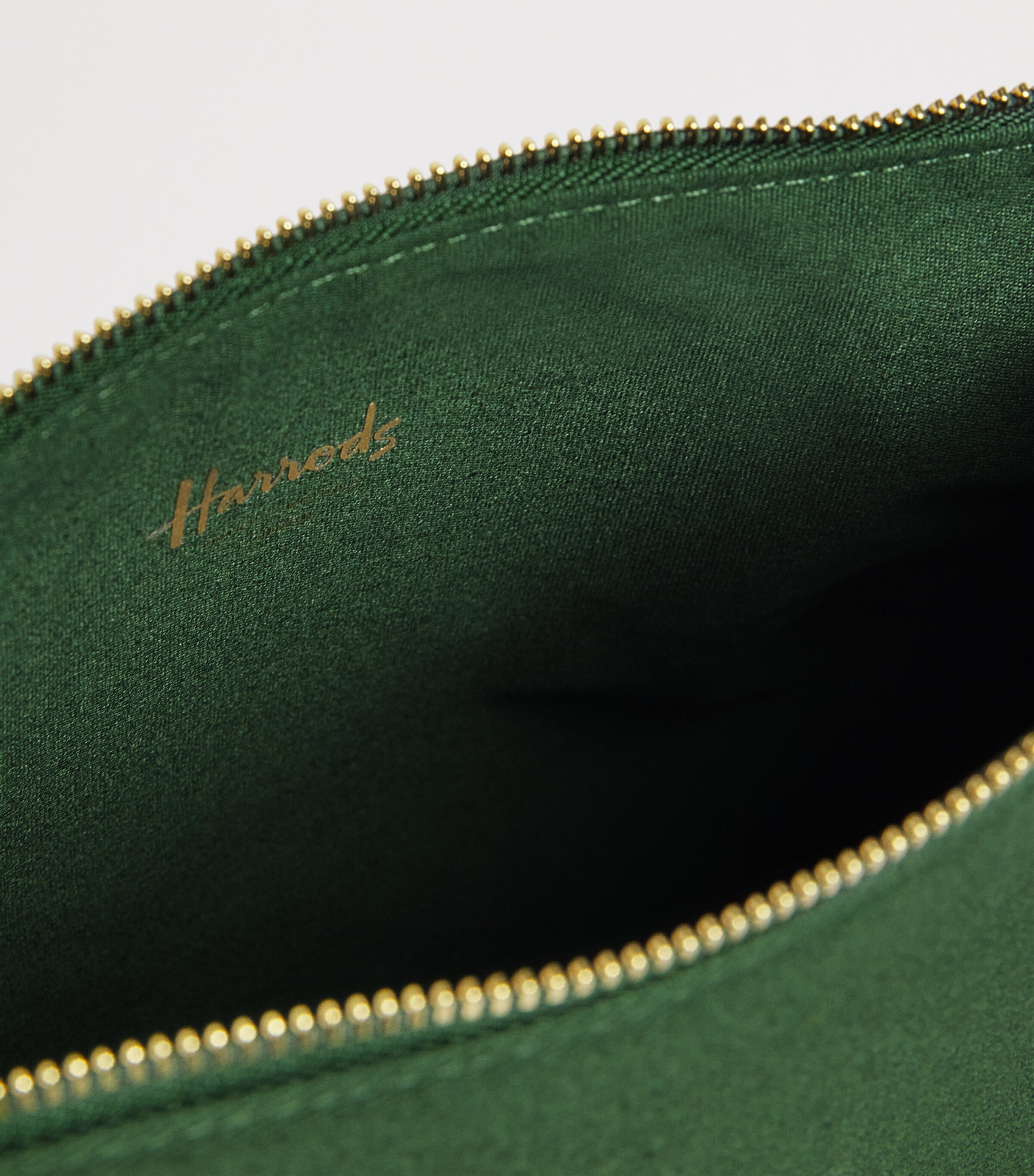 Harrods Green Logo Cosmetic Bag | Harrods UK