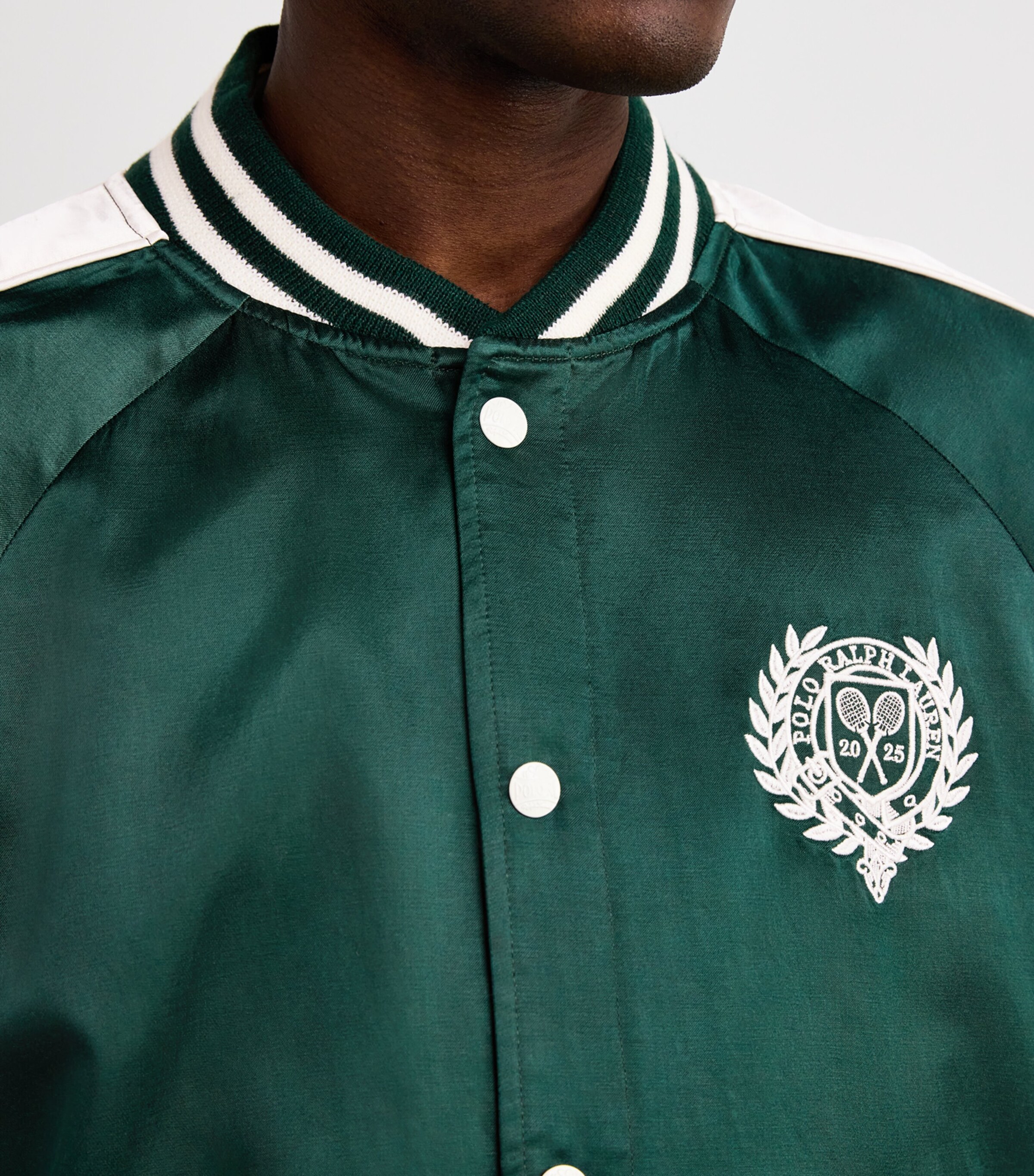 Polo Ralph Lauren Green x Wimbledon Varsity Bomber Jacket | Harrods US