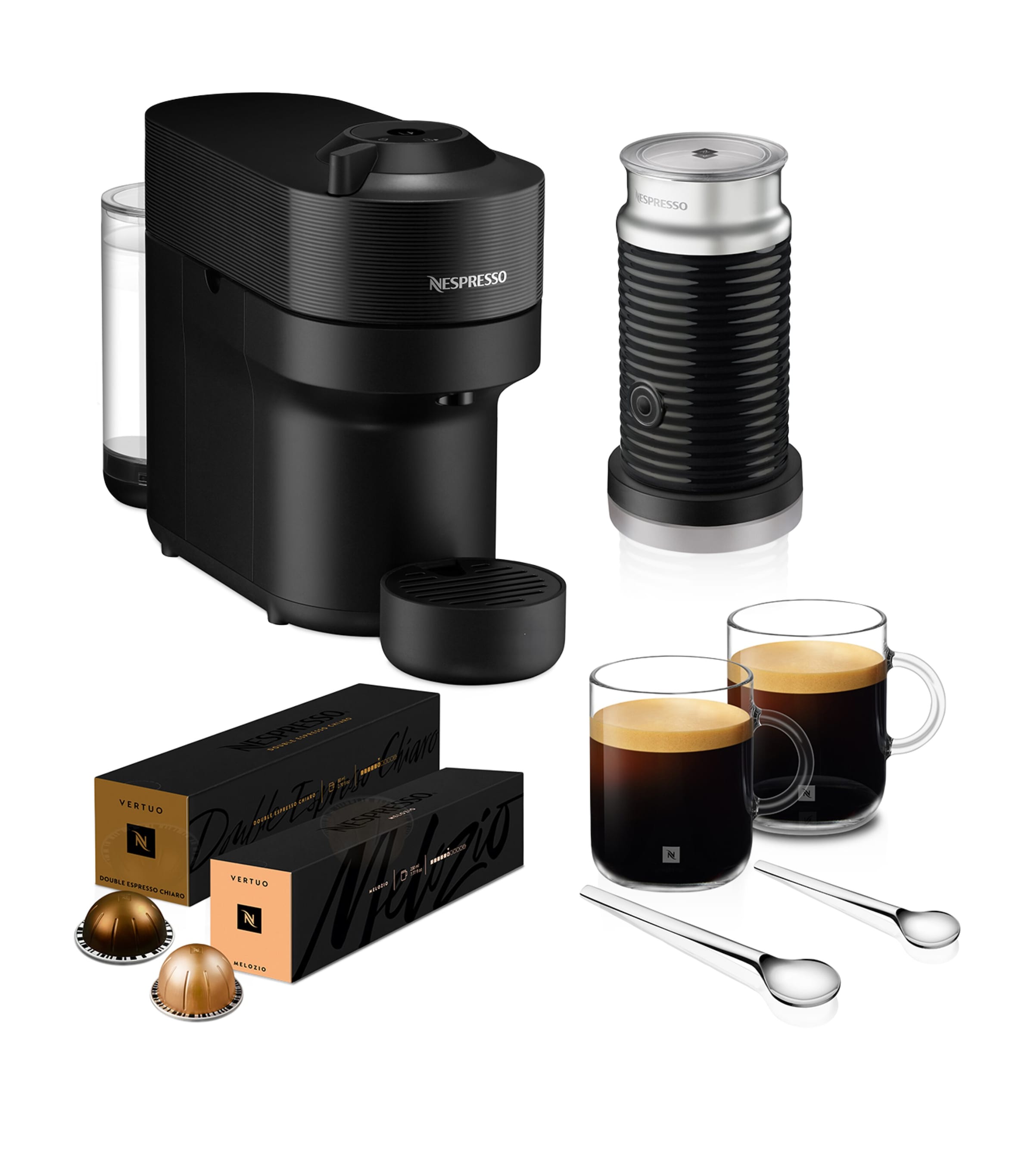 Nespresso Black Vertuo Pop Coffee Machine Bundle | Harrods SE