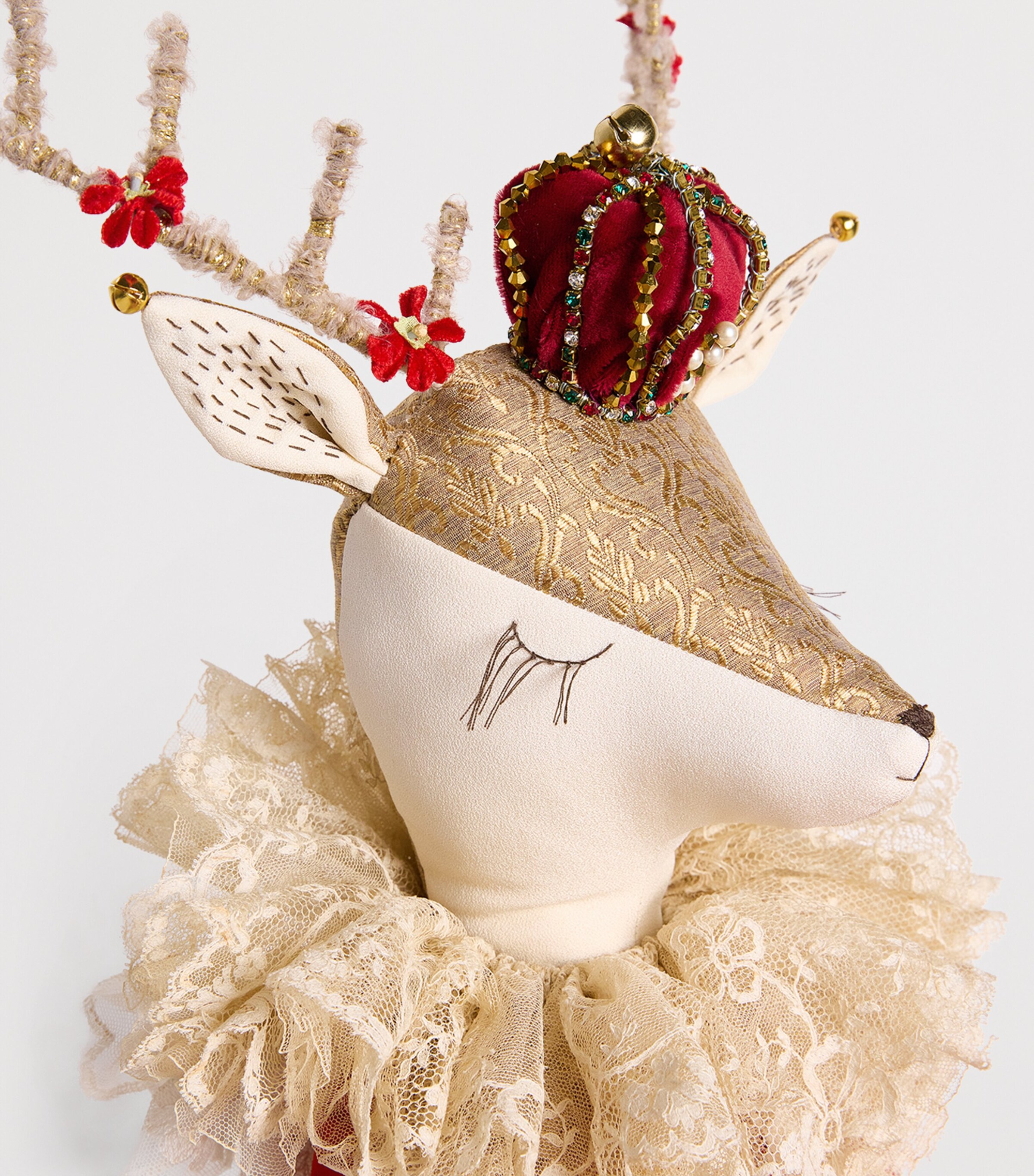 Alice Mary Lynch Velvet Red Queen Deer (96cm) | Harrods SA