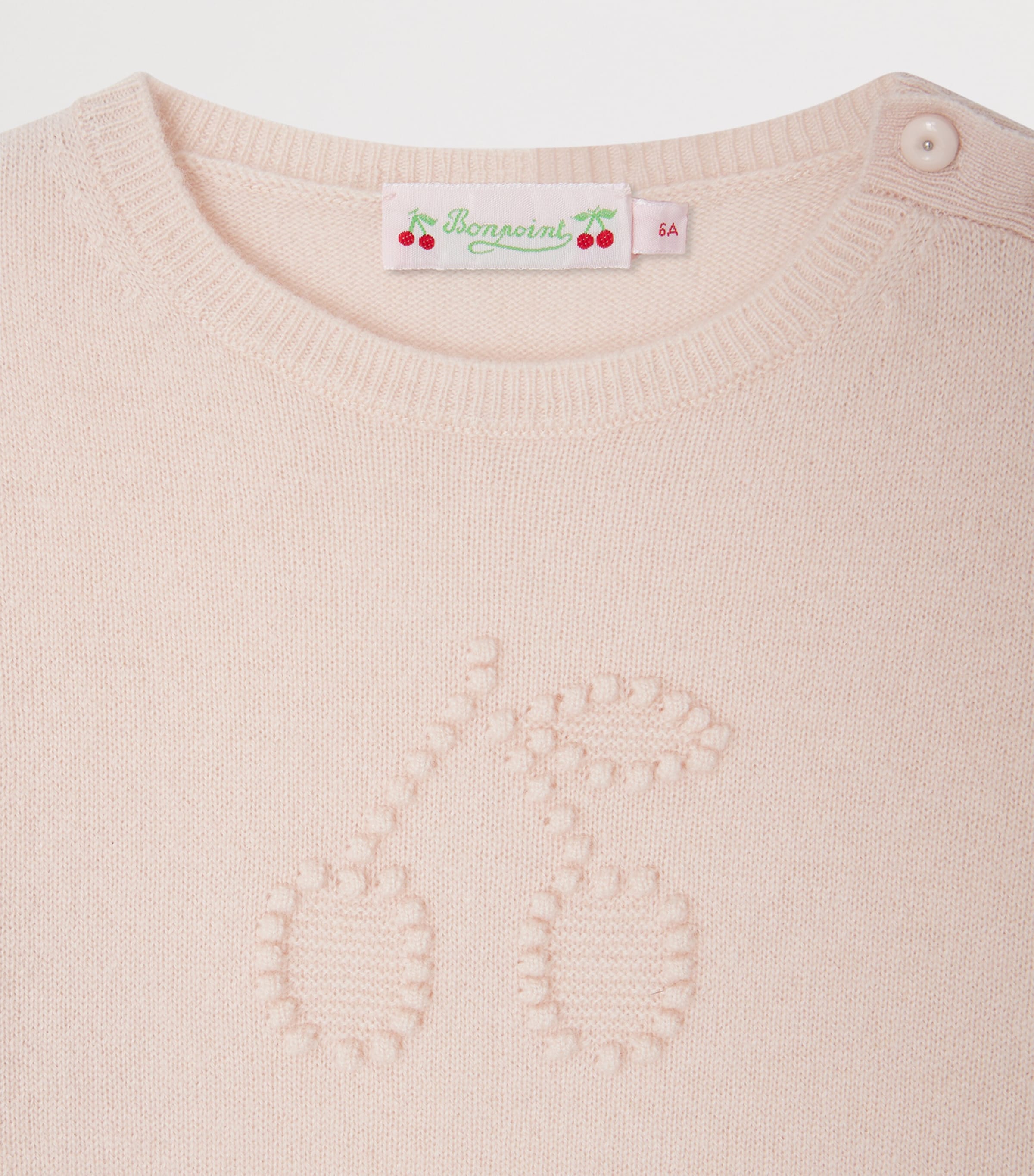 Bonpoint Pink Cashmere Jacquard Cherry Sweater (4-8 Years) | Harrods US