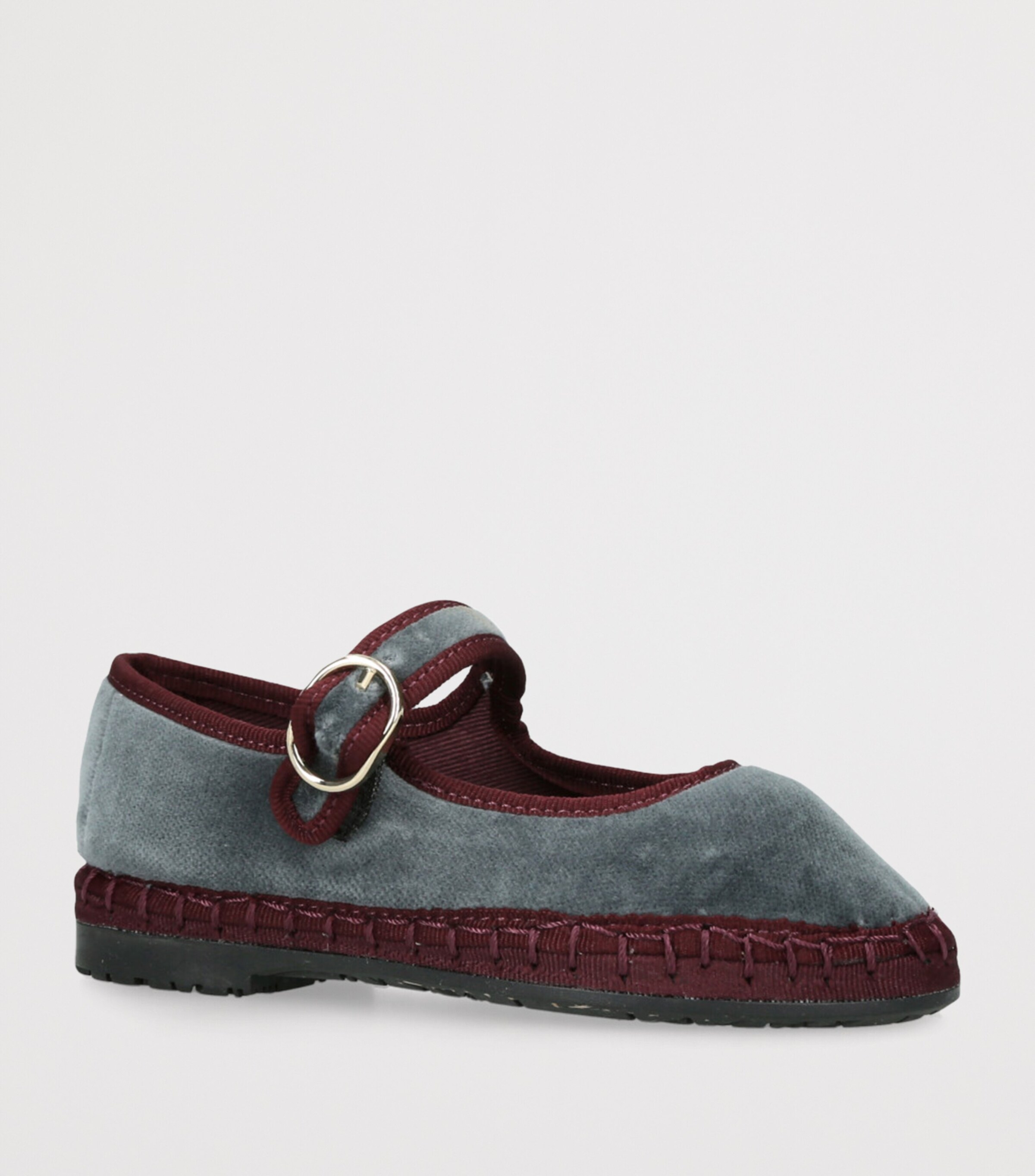 Flabelus Grey Velvet Georgina Mary Janes | Harrods SA