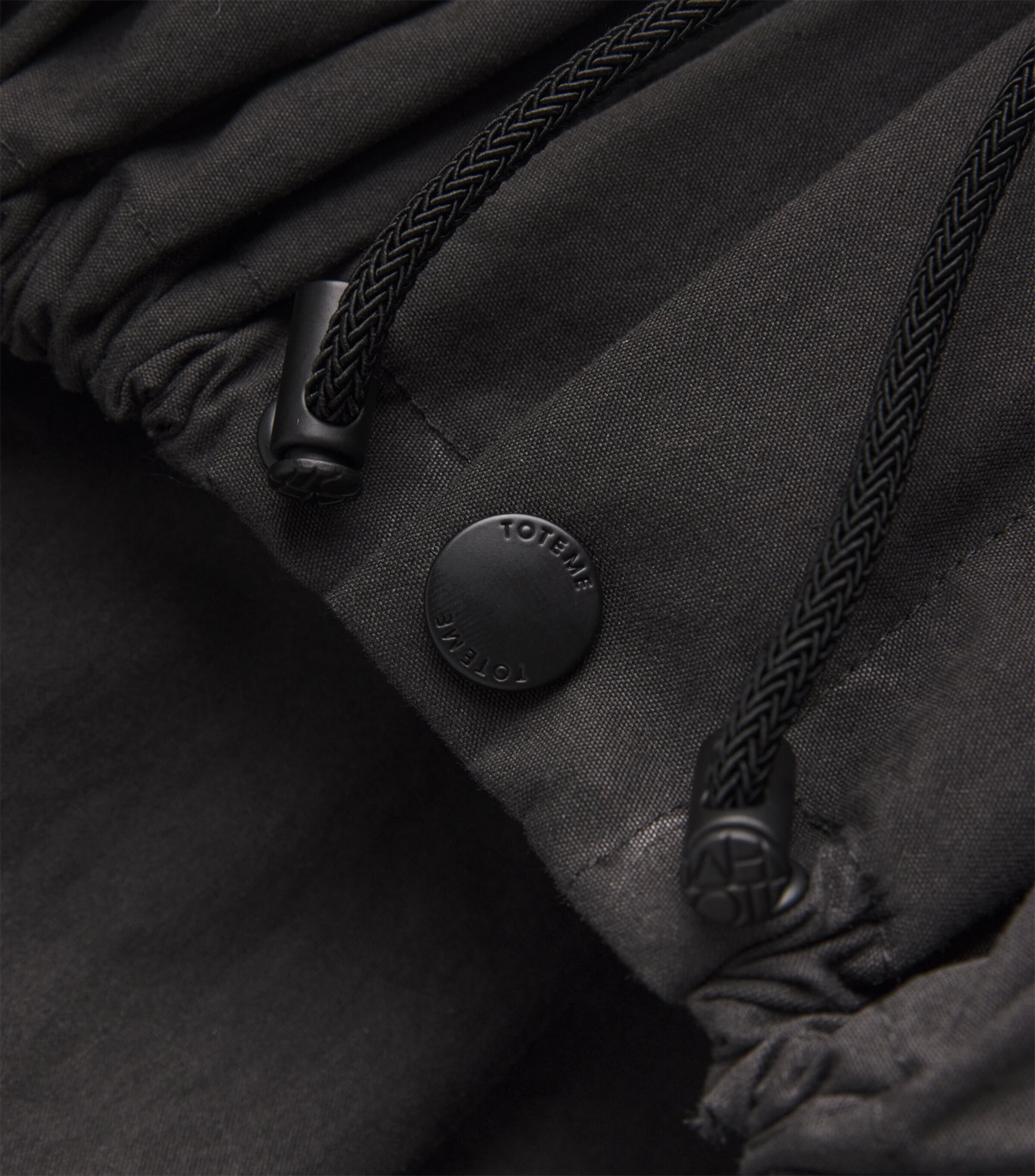 Toteme Black Gathered Parachute Coat | Harrods UK