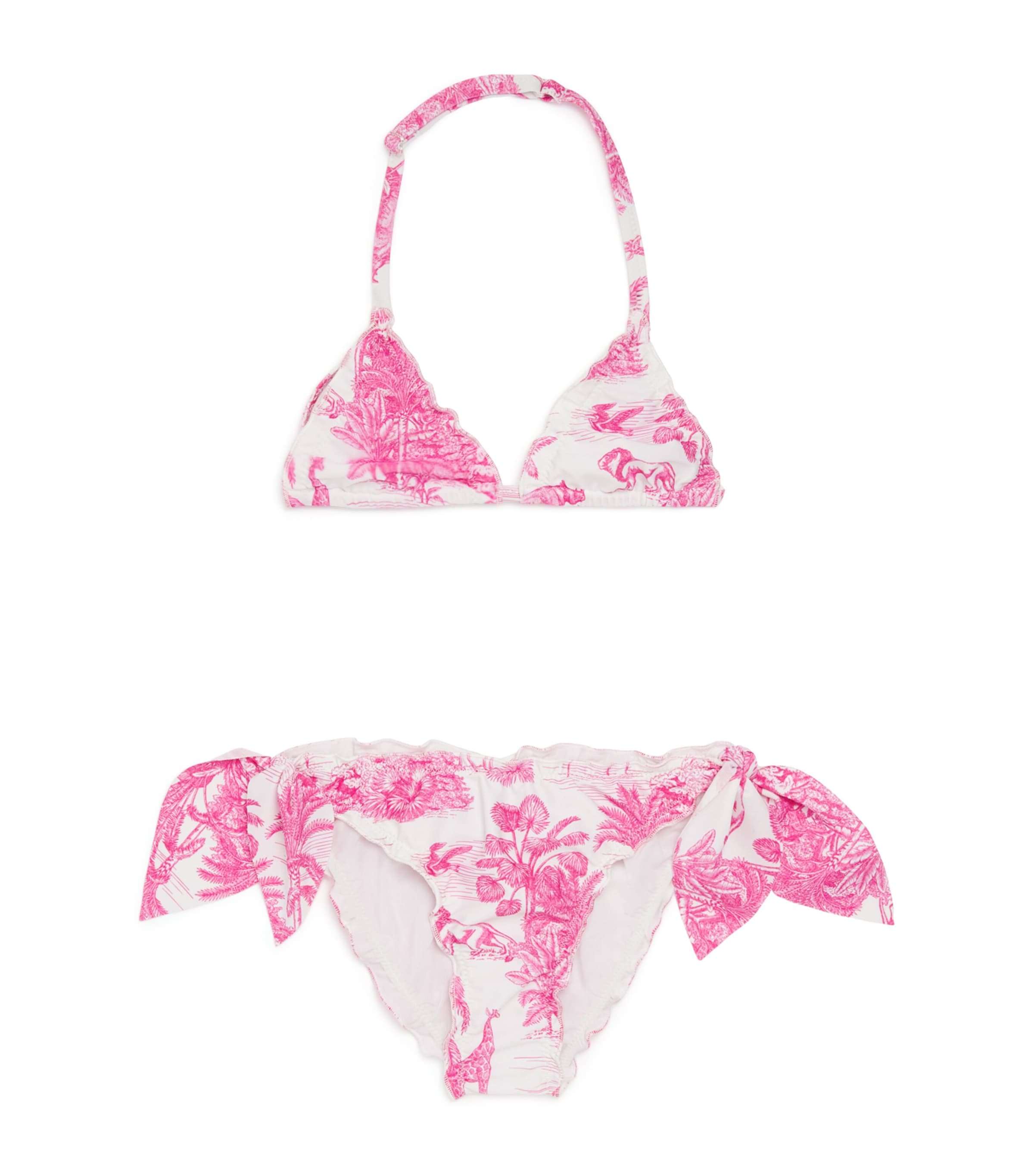 MARIE RAXEVSKY Pink Jungle Print Frou Frou Bikini (2-12 Years) | Harrods US